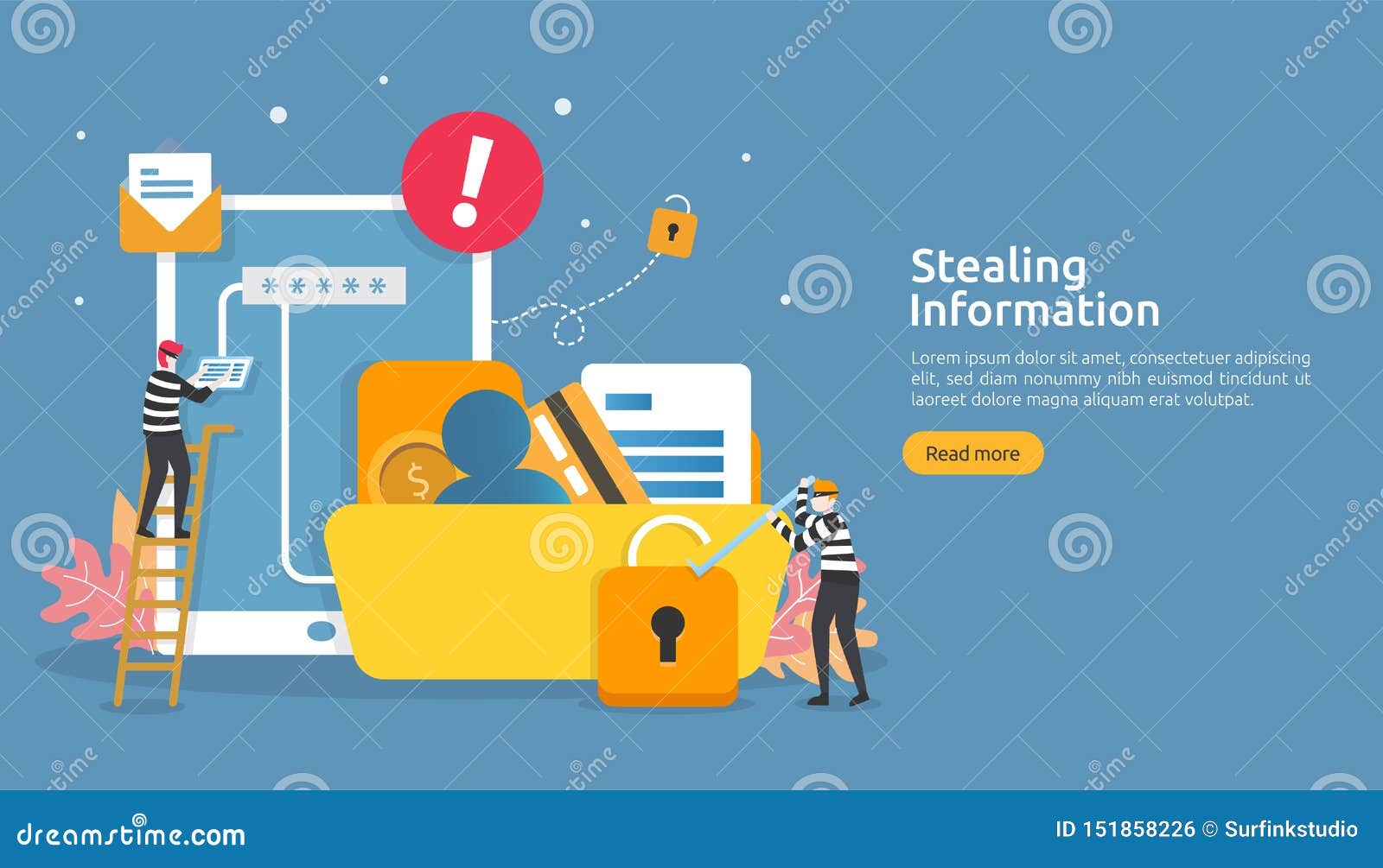 Phishing Attack Vector Illustration, Cartoon Flat Hacker Cyber Criminal ...