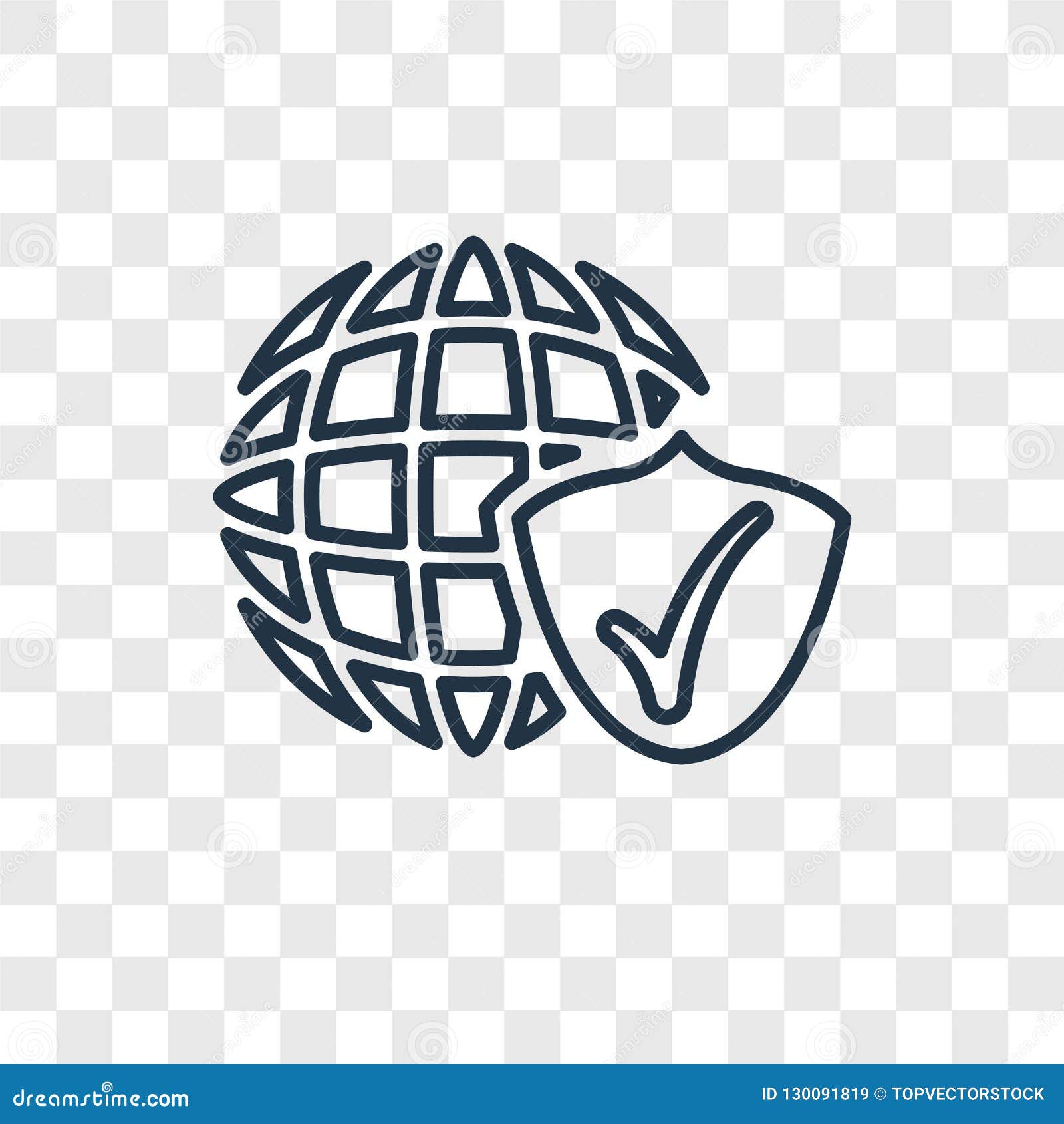 Internet Security Concept Vector Linear Icon Isolated on Transparent ...