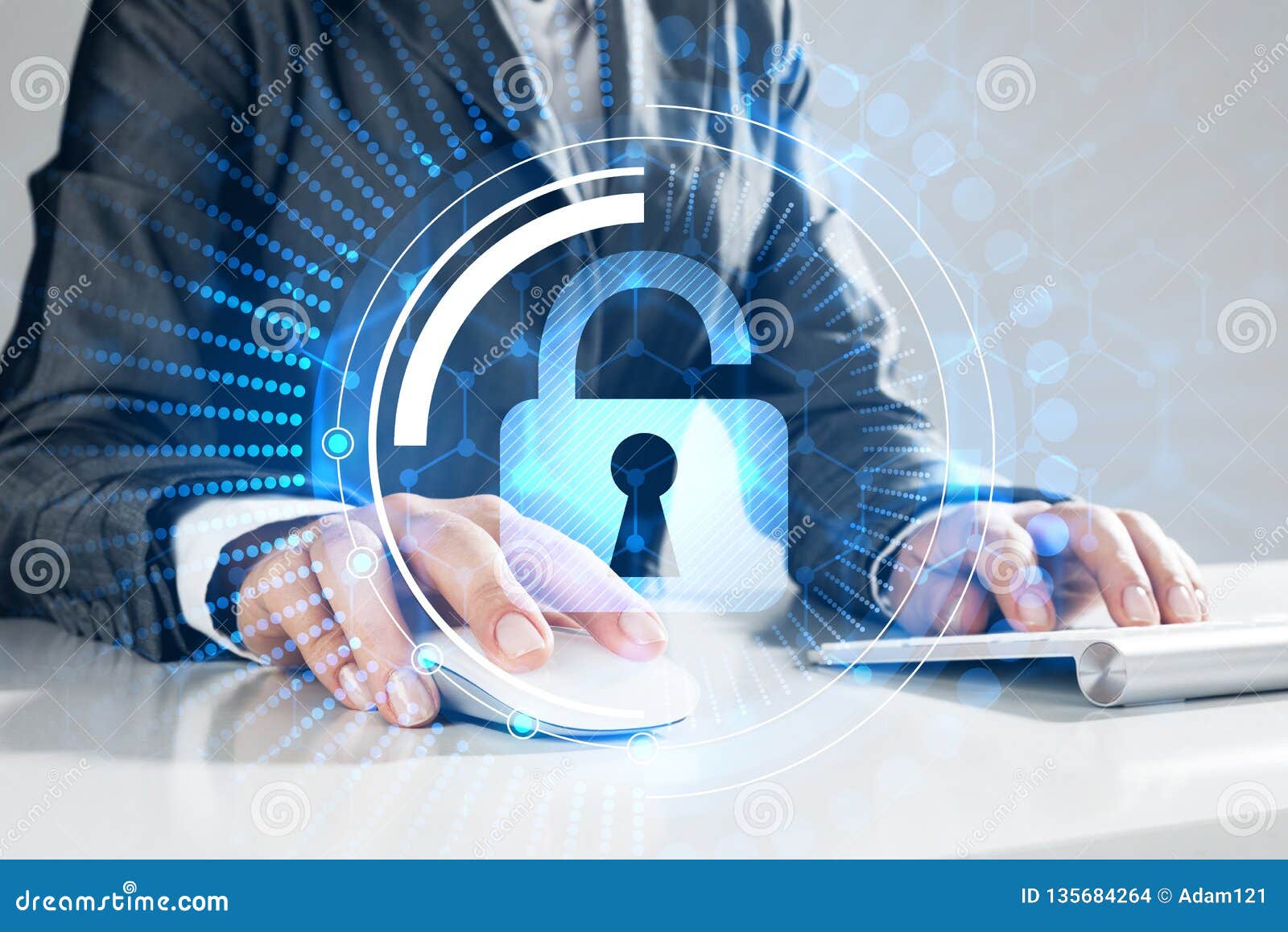 Internet Security Concept with Woman Typing Password on Keyboard Stock ...