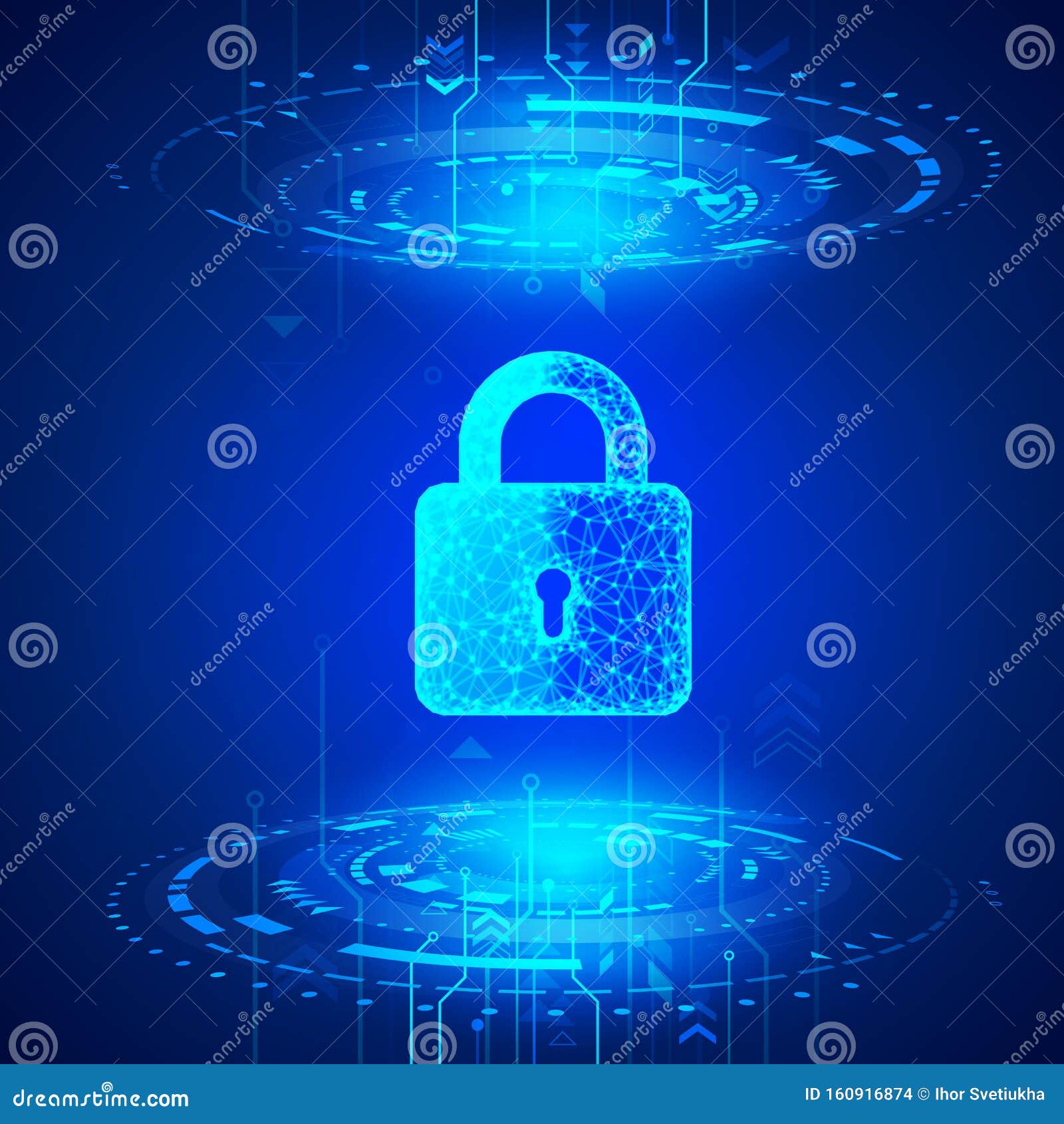 Internet Security. Cyber Data Defense or Information Protection Concept ...