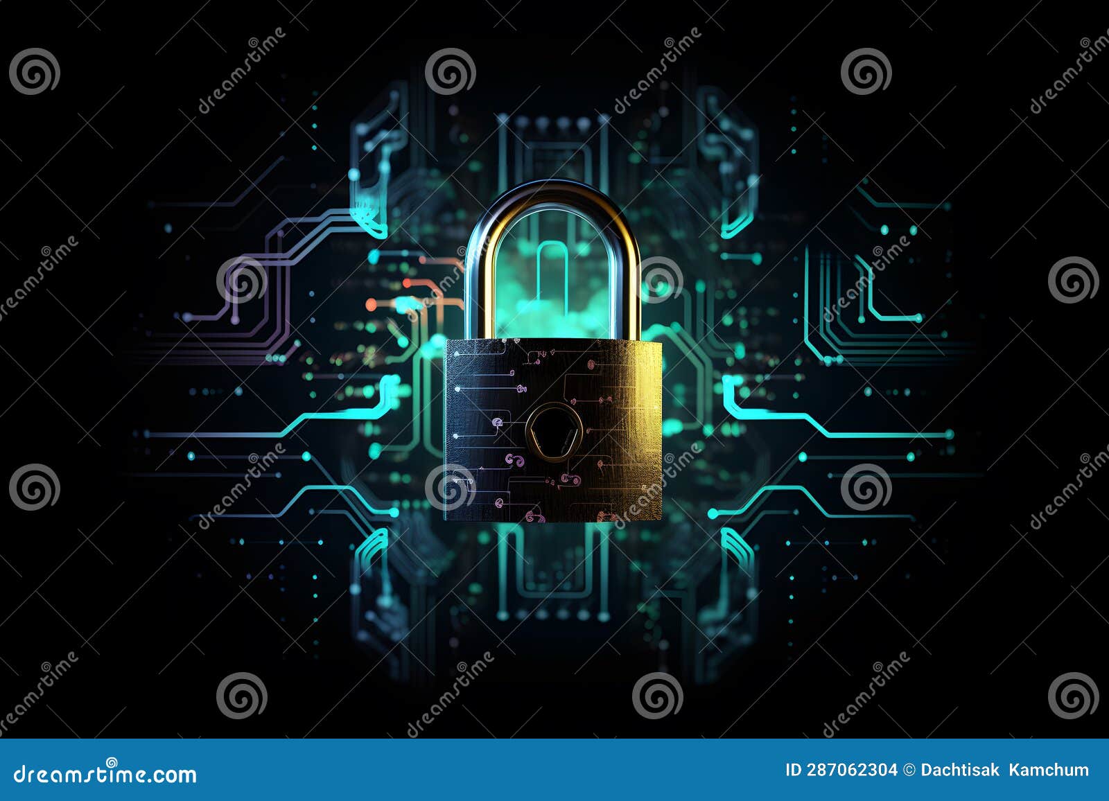 Internet Security and Data Prevention Technology Security Concept Ai ...