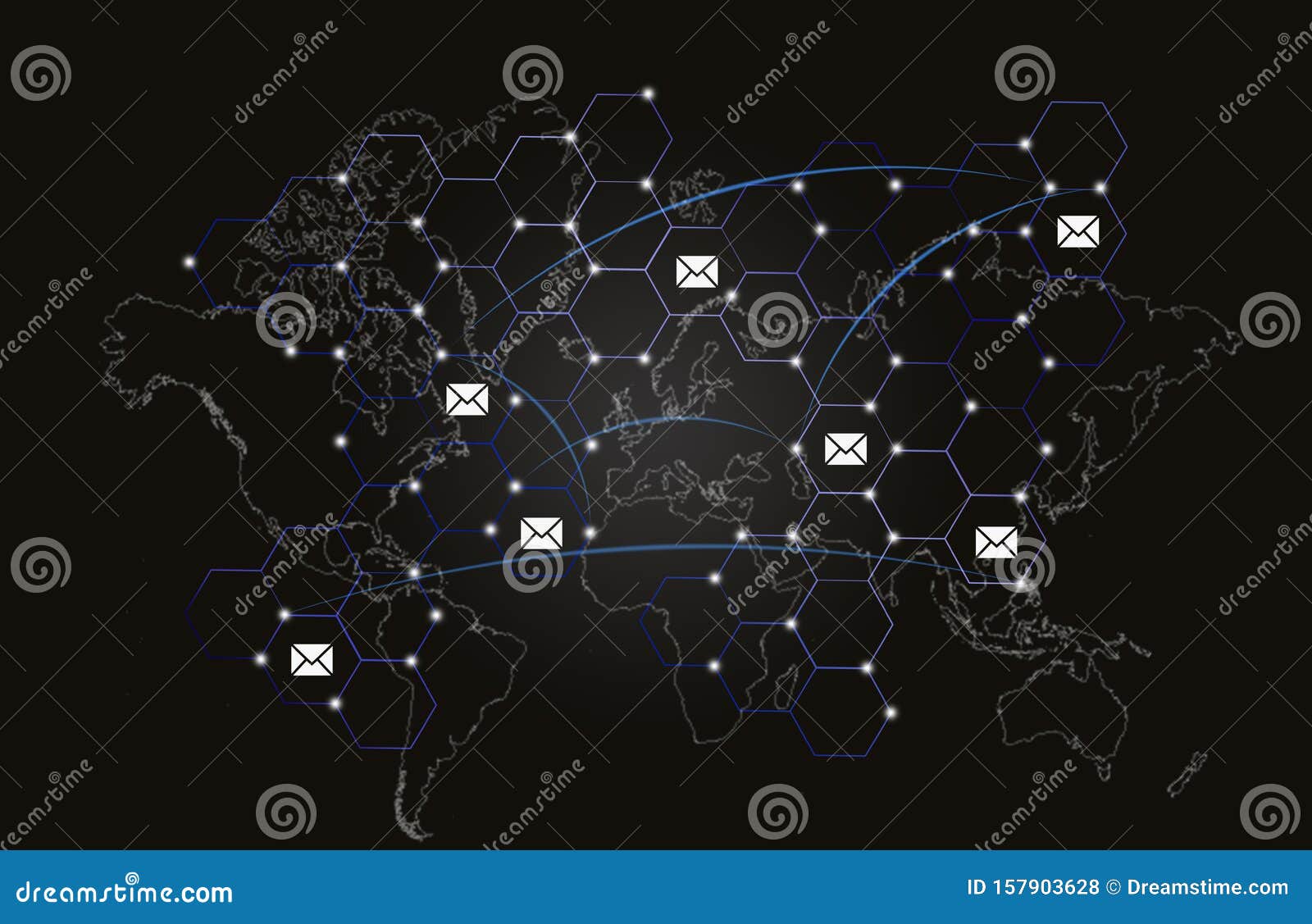 Internet Security and Data Protection Concept, Blockchain and Cybersecurity Stock Illustration ...