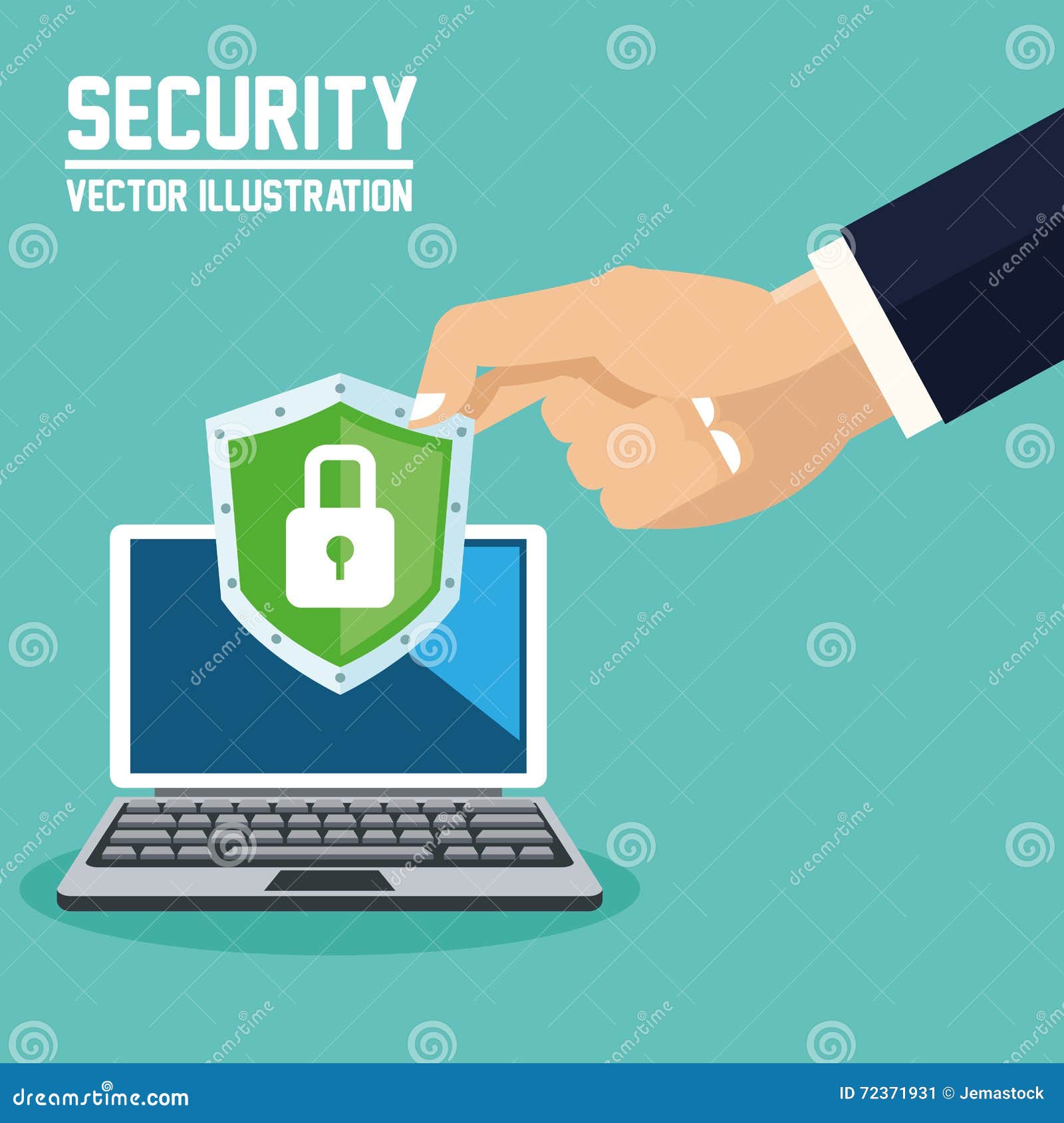 Internet Security Design. System Icon. Colorful Illustration , Vector ...