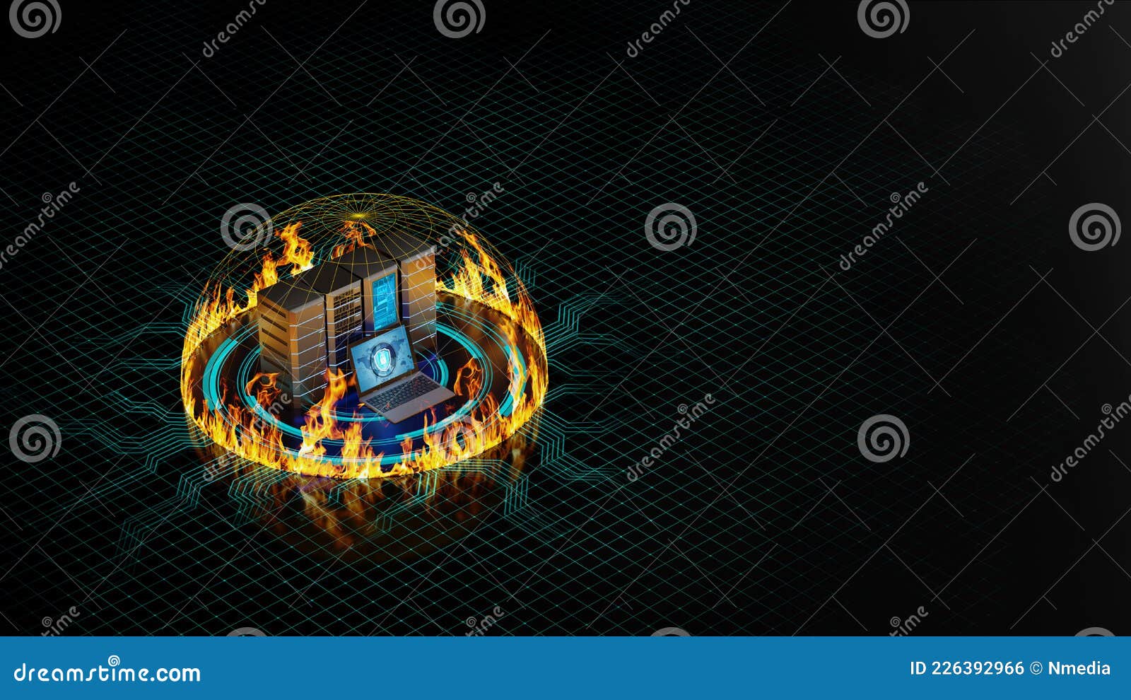 Internet Security Firewall Concept Stock Illustration - Illustration of ...