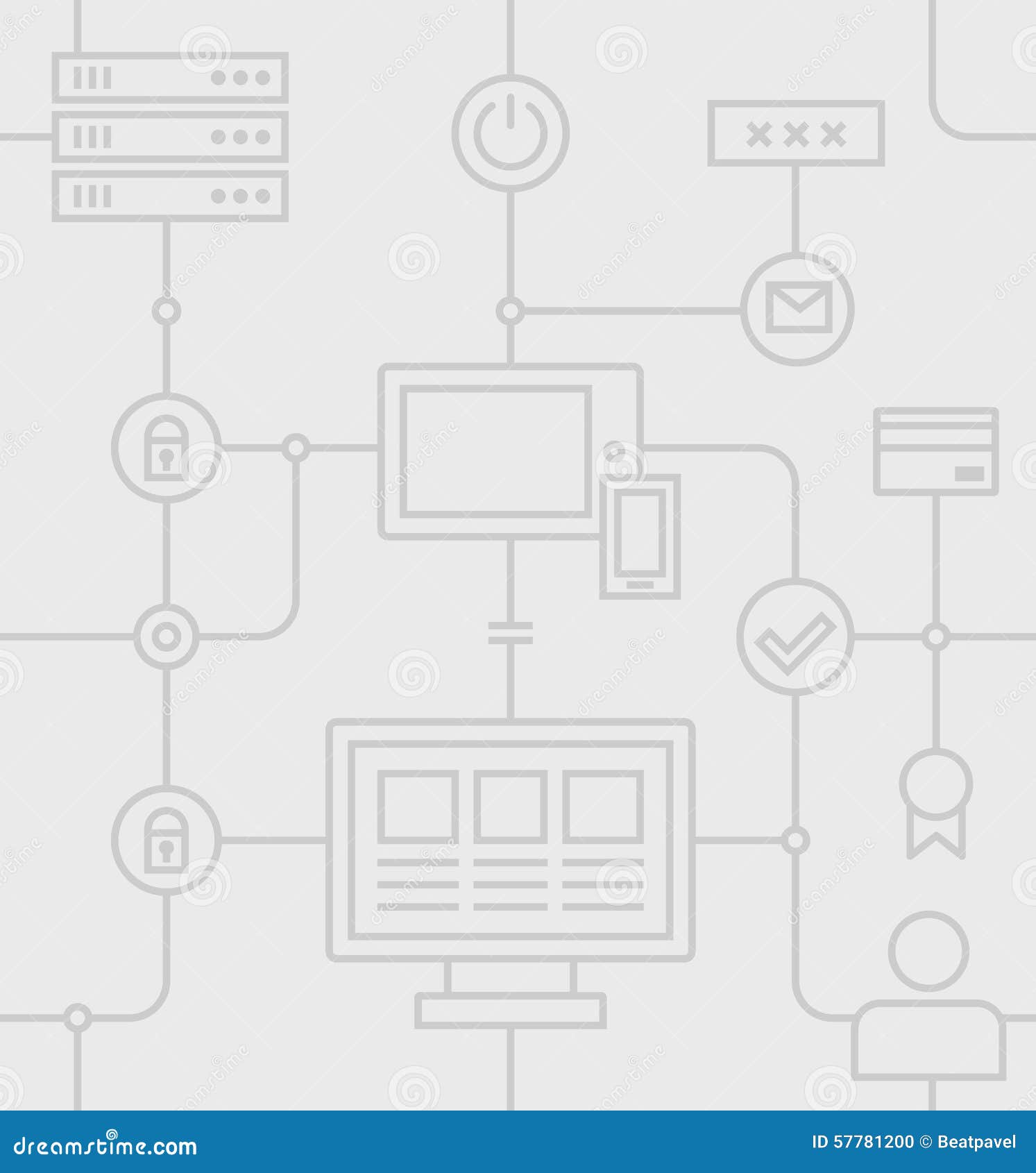 Internet Security Grey Pattern Stock Vector - Illustration of internet ...