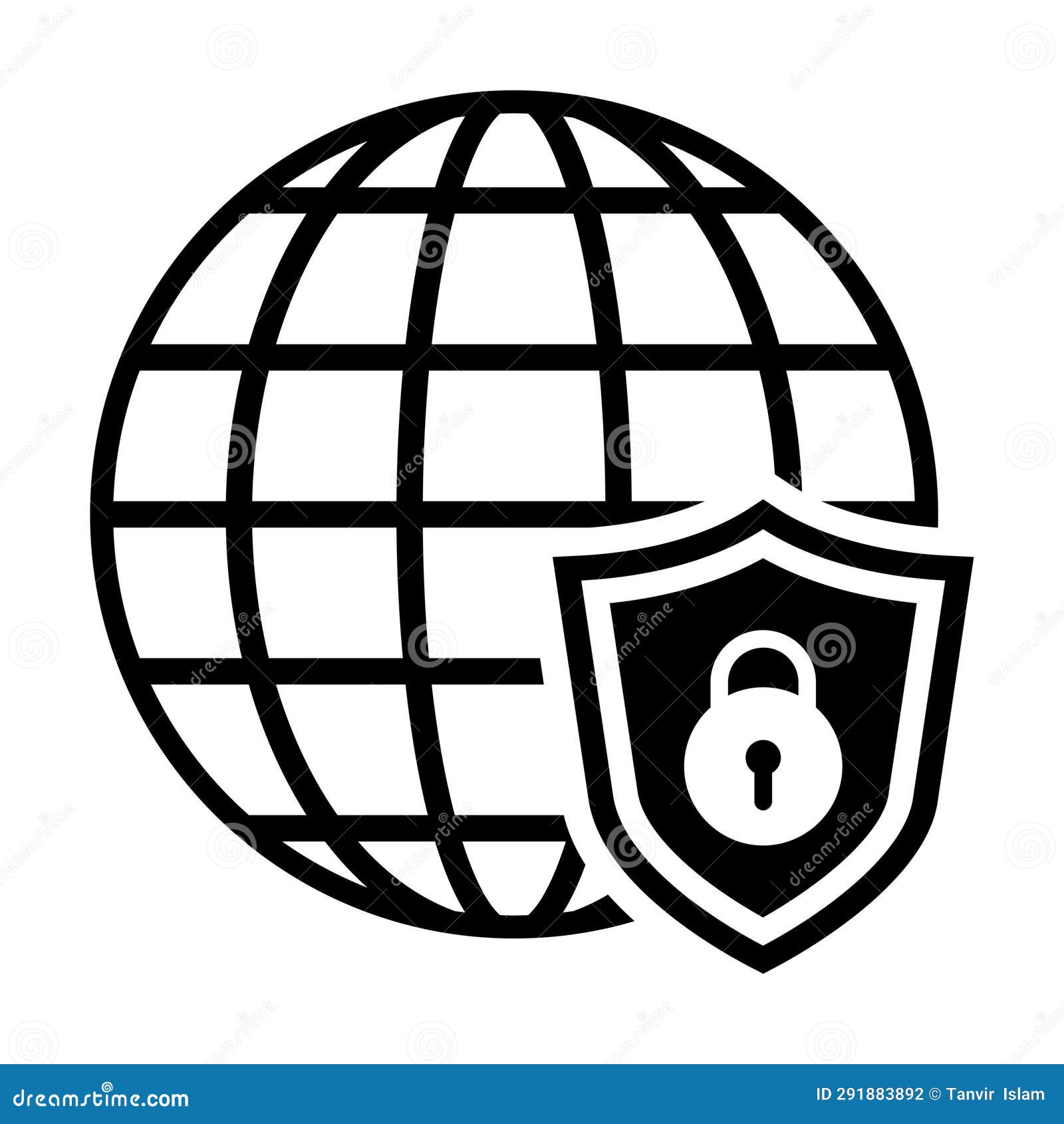 Internet Security Icon stock vector. Illustration of sign - 291883892
