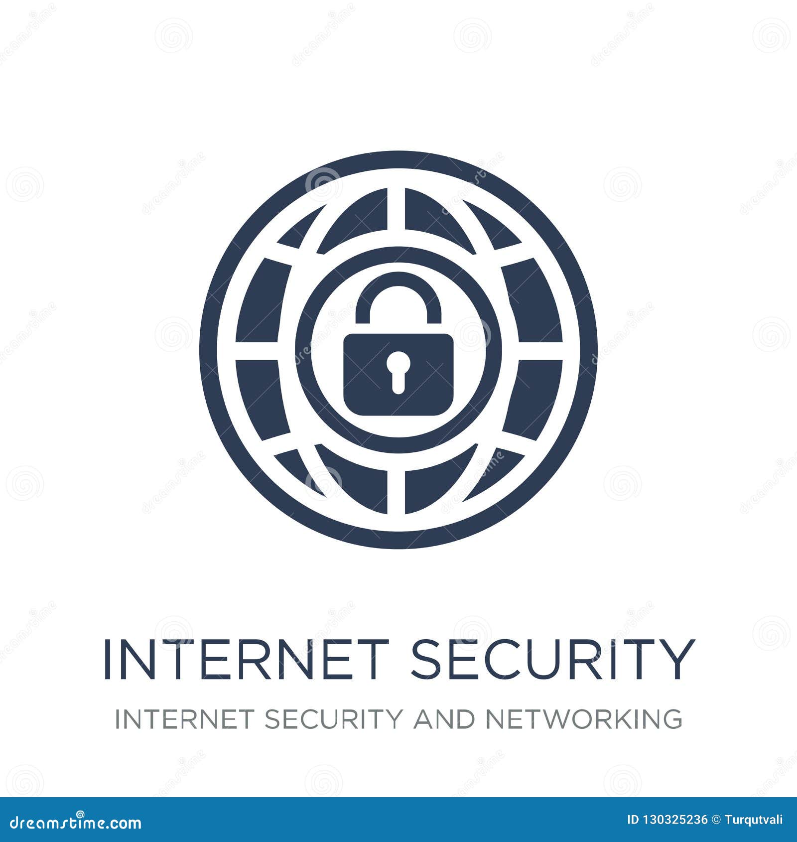 Internet Security Icon. Trendy Flat Vector Internet Security Icon on ...