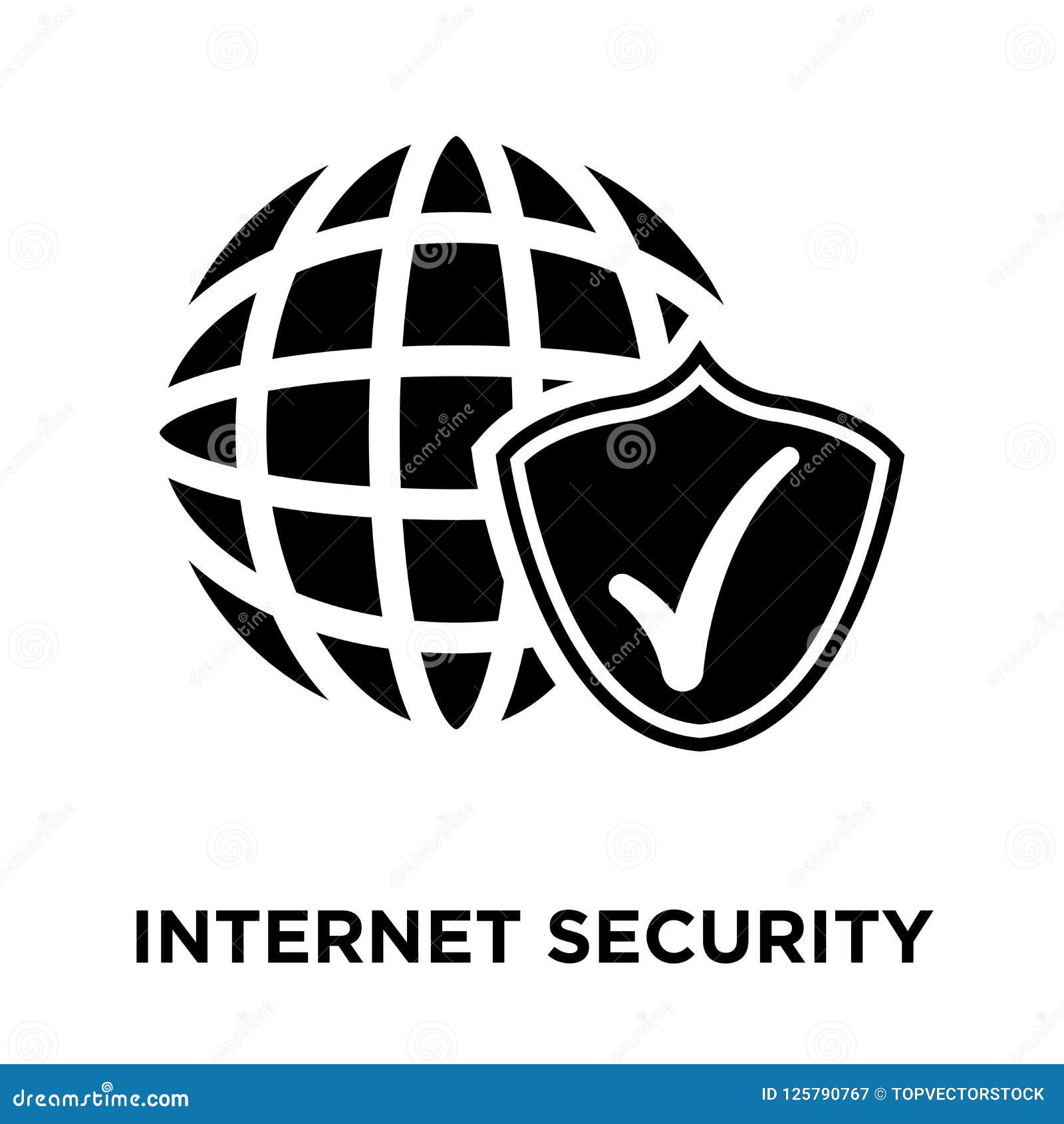 Internet Security Icon Vector Isolated on White Background, Logo Stock ...