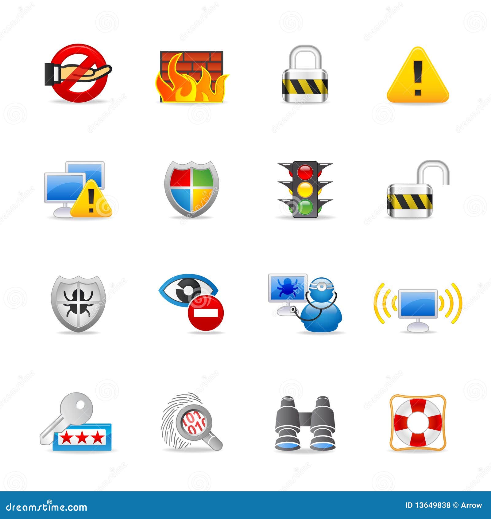 Internet Security icons stock illustration. Illustration of binocular ...