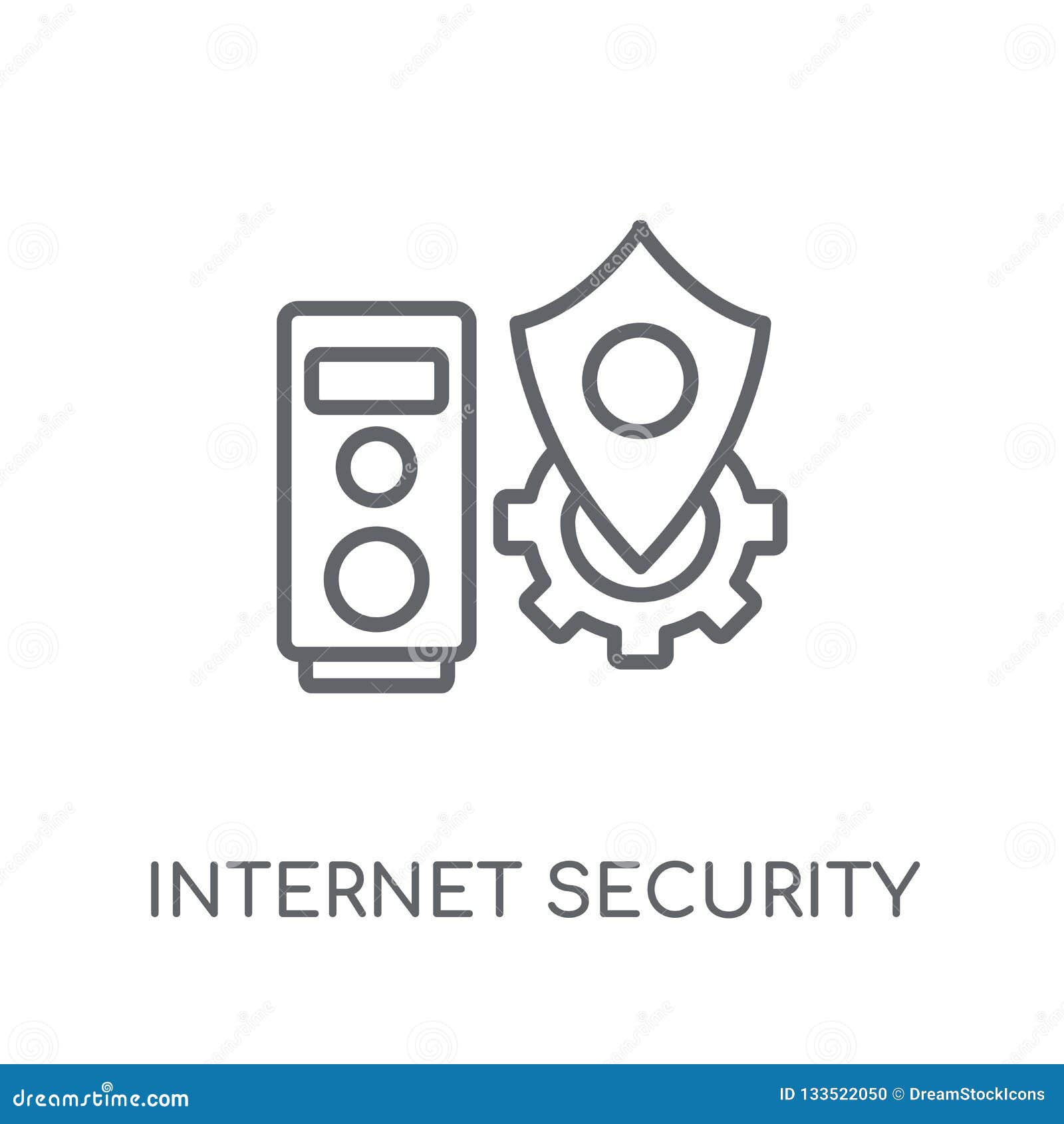 Internet Security Linear Icon. Modern Outline Internet Security Stock ...