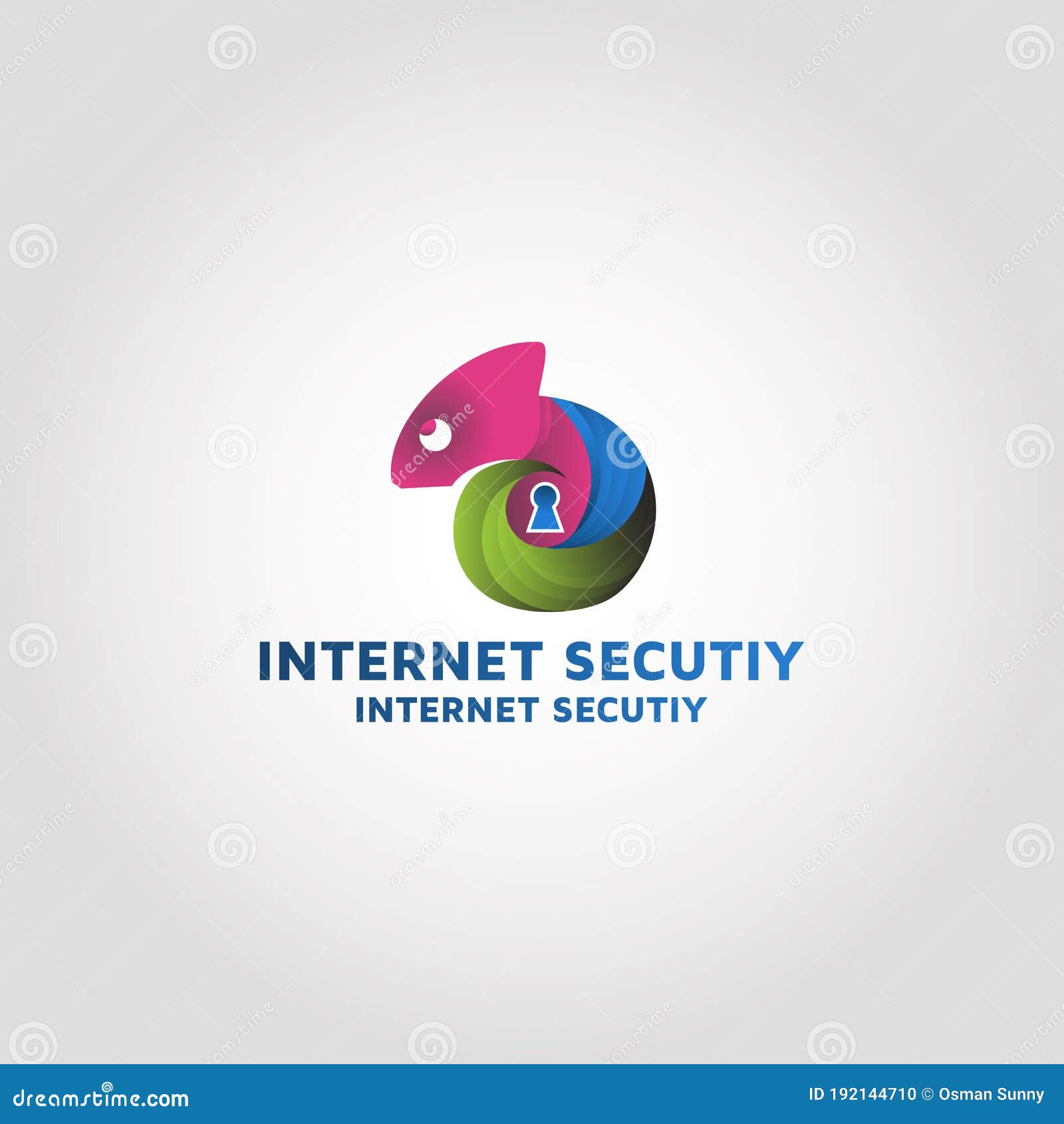 Internet Security Logo Design Template Idea Stock Vector - Illustration ...