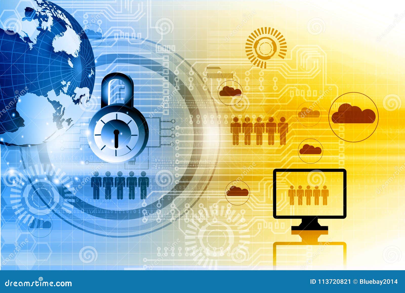Internet Security concept stock illustration. Illustration of backdrop ...