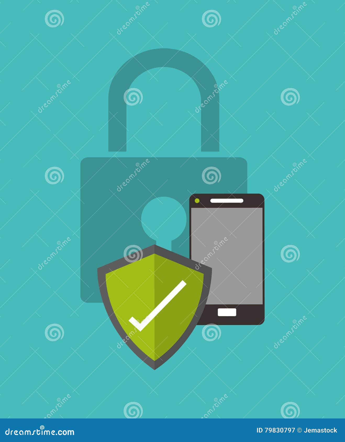 Internet Security Related Icons Image Stock Illustration - Illustration ...