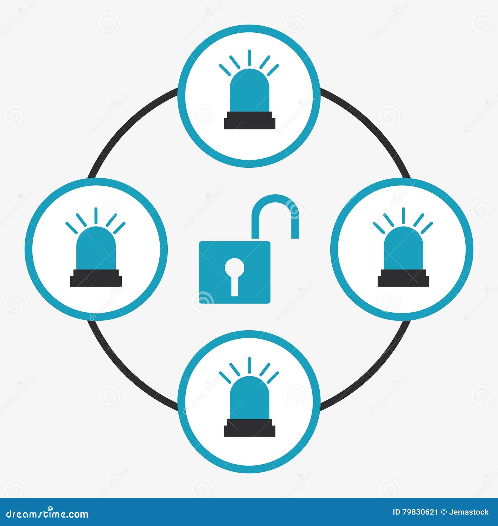 Internet Security Related Icons Image Stock Illustration - Illustration ...