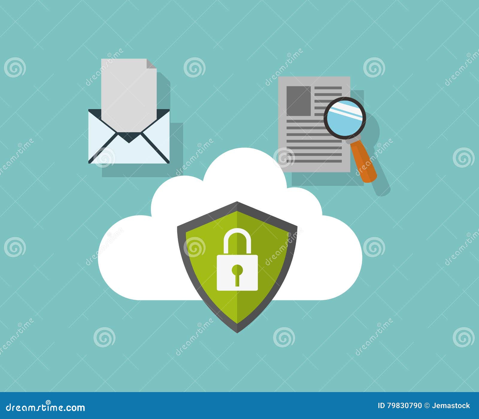 Internet Security Related Icons Image Stock Illustration - Illustration ...