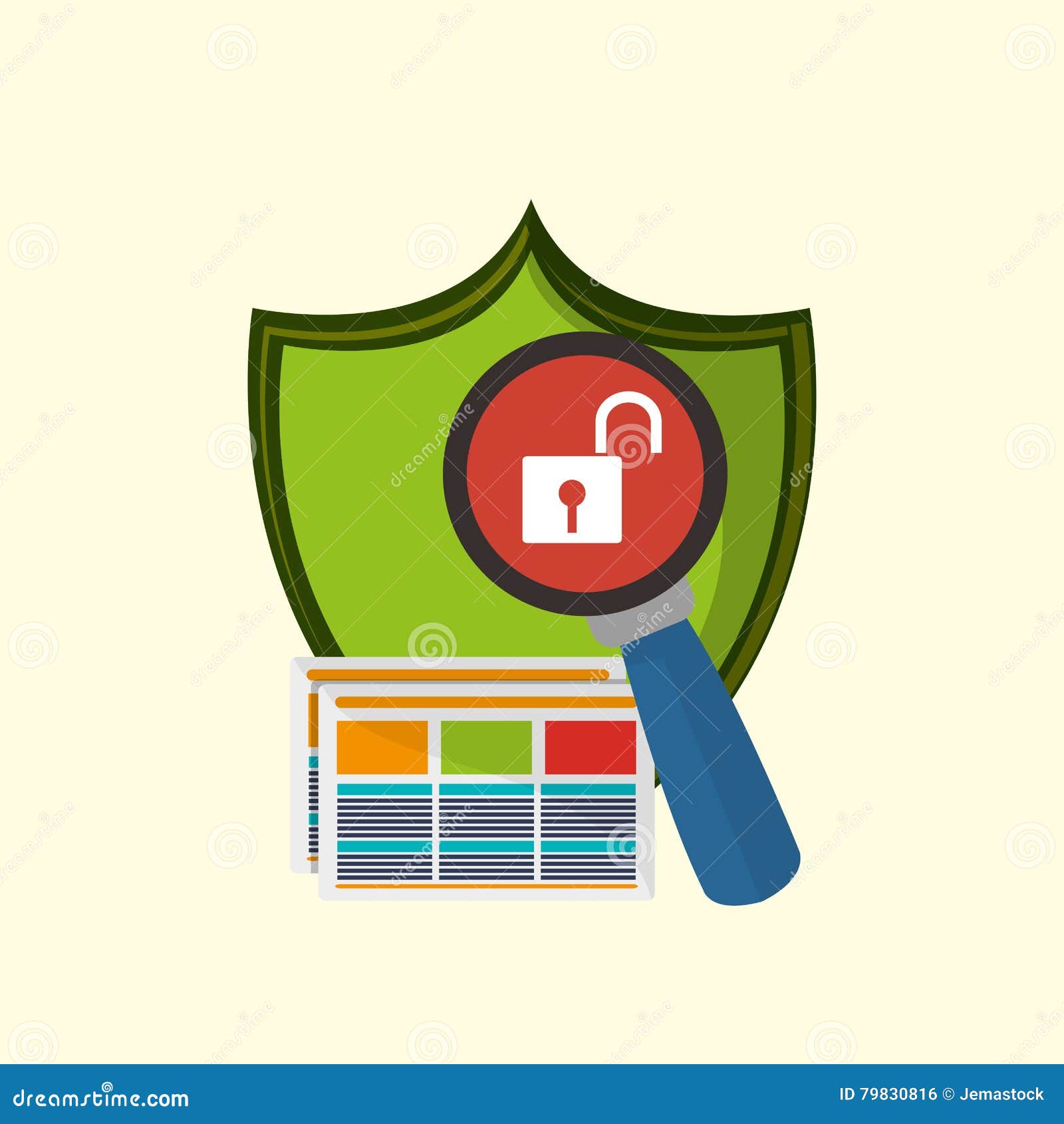 Internet Security Related Icons Image Stock Illustration - Illustration ...