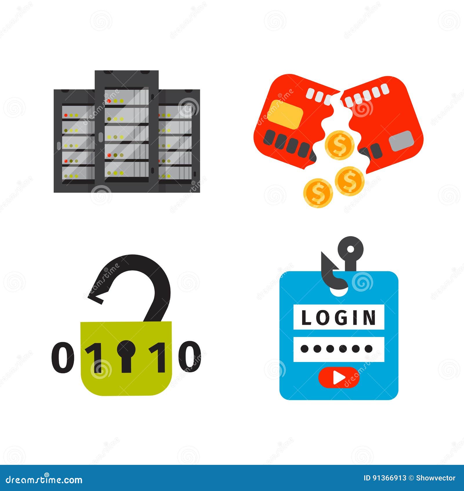 Internet Security Safety Icon Virus Attack Vector Data Protection ...