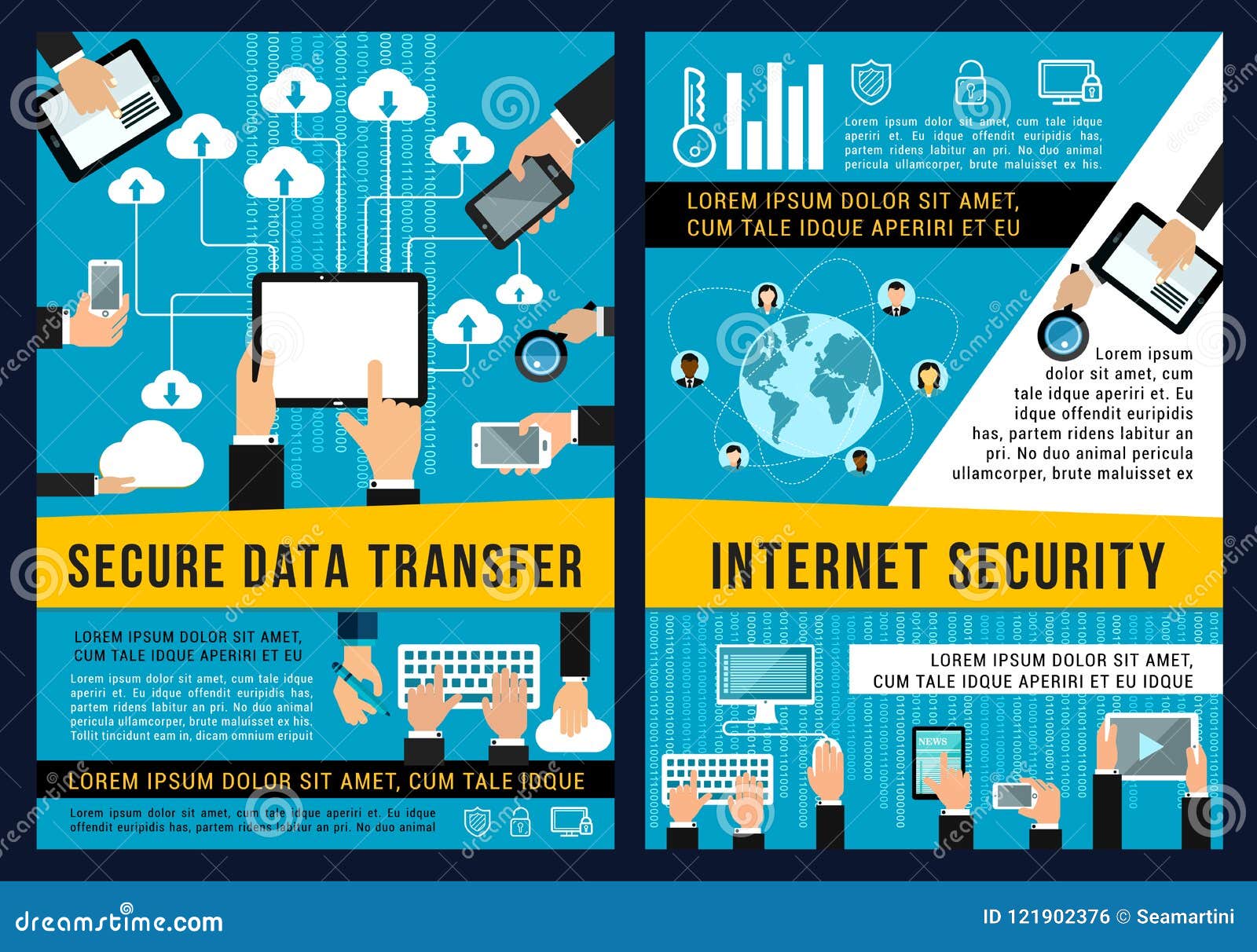 Data Internet Security Technology Vector Posters Stock Vector ...