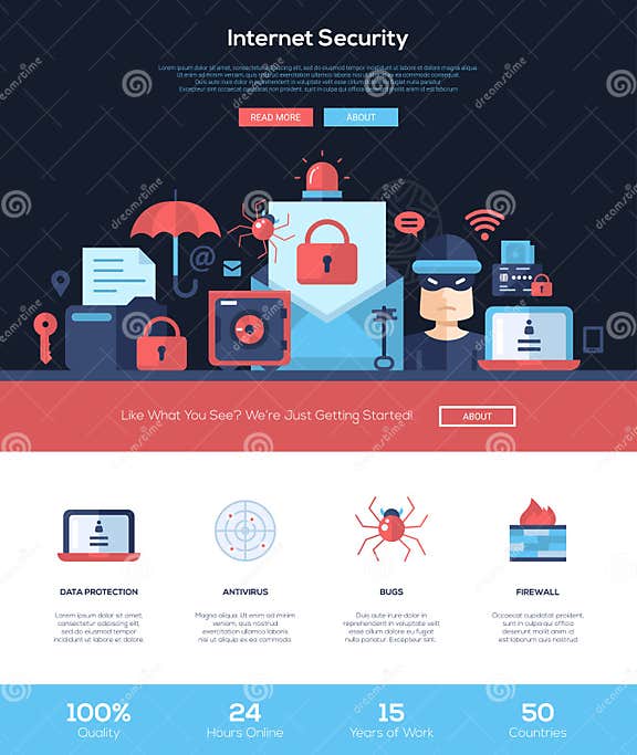 Internet Security Services Website Header Banner with Webdesign ...