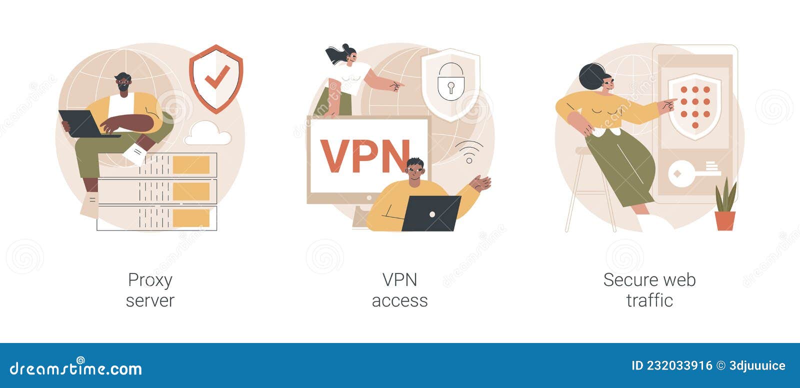 Internet Security Settings Abstract Concept Vector Illustrations. Stock ...