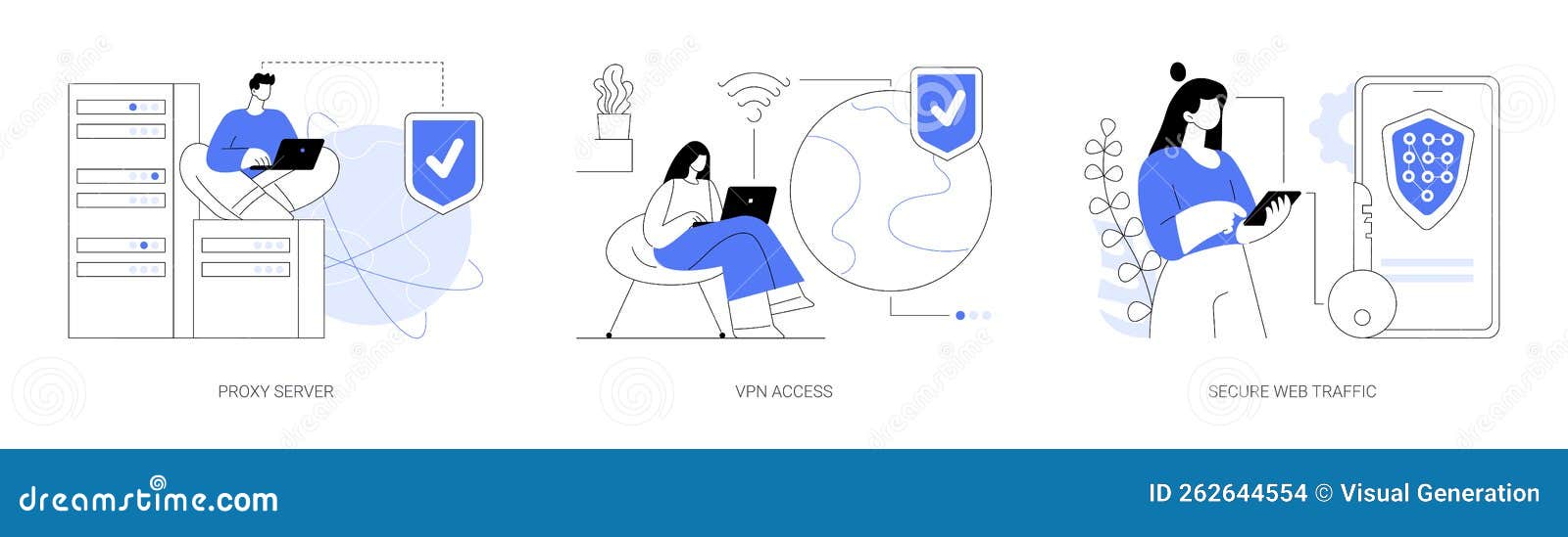 Internet Security Settings Abstract Concept Vector Illustrations. Stock ...