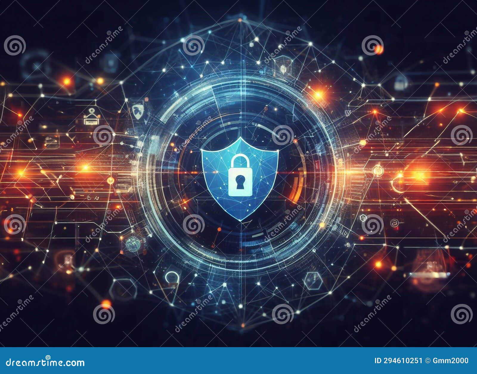 Internet Security System Concept Background Generative Ai Art Stock ...