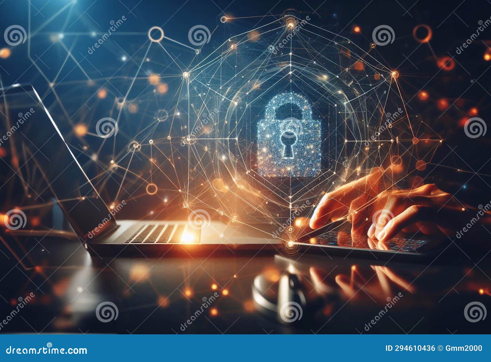 Internet Security System Concept Background Generative Ai Art Stock ...