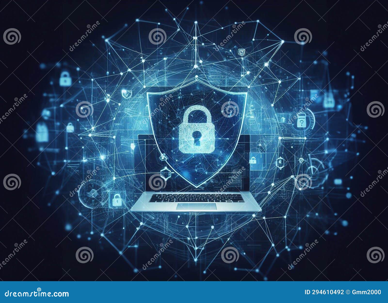 Internet Security System Concept Background Generative Ai Art Stock ...