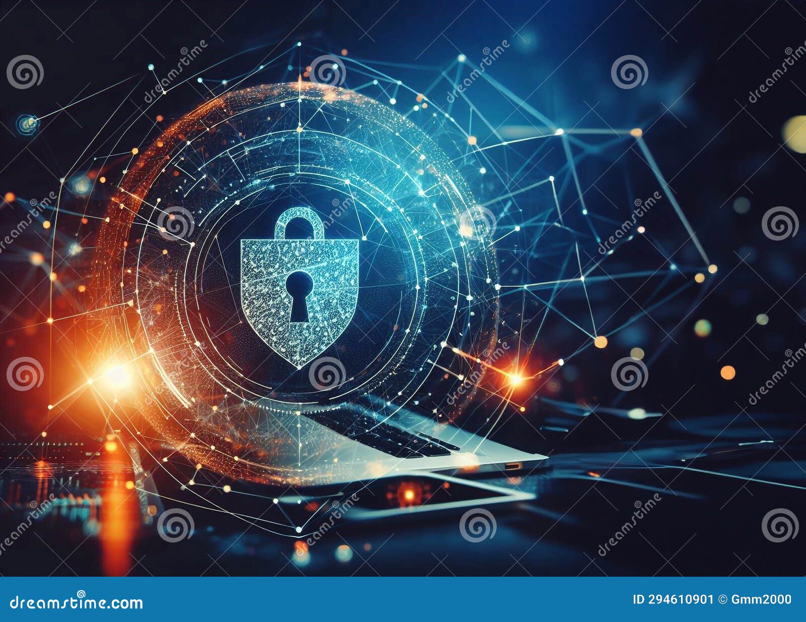 Internet Security System Concept Background Generative Ai Art Stock ...