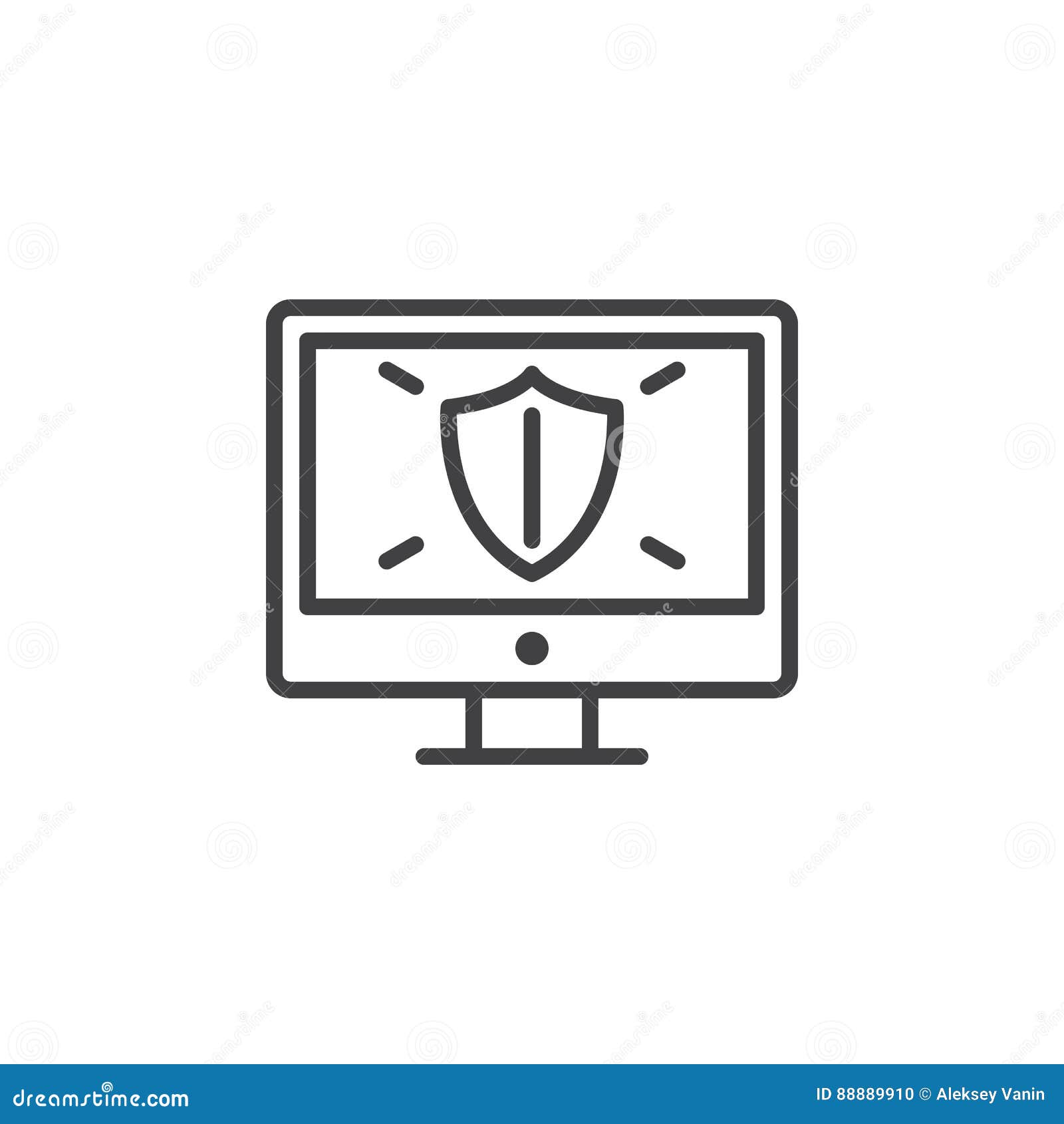 Internet Security System Line Icon Stock Illustration - Illustration of ...