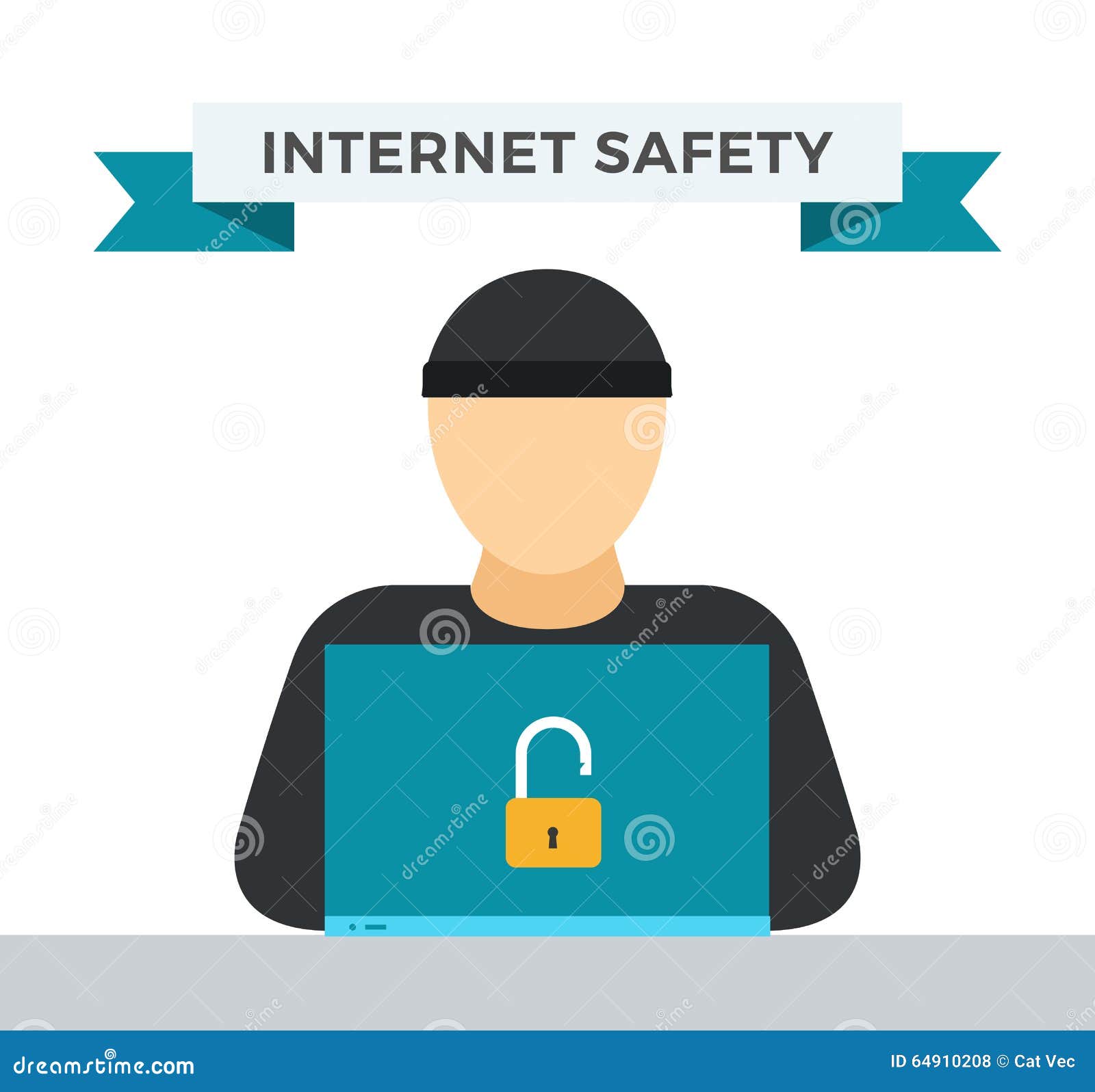 Internet Security Vector Illustration Stock Vector - Illustration of ...