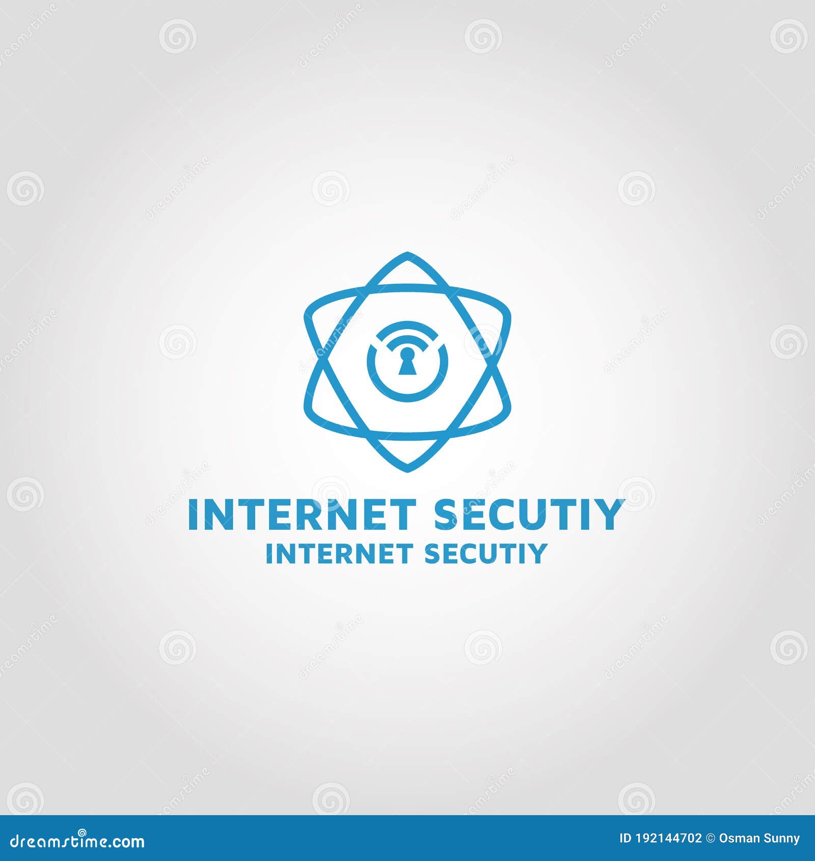 Internet Security Vector Logo Design Template Stock Vector ...