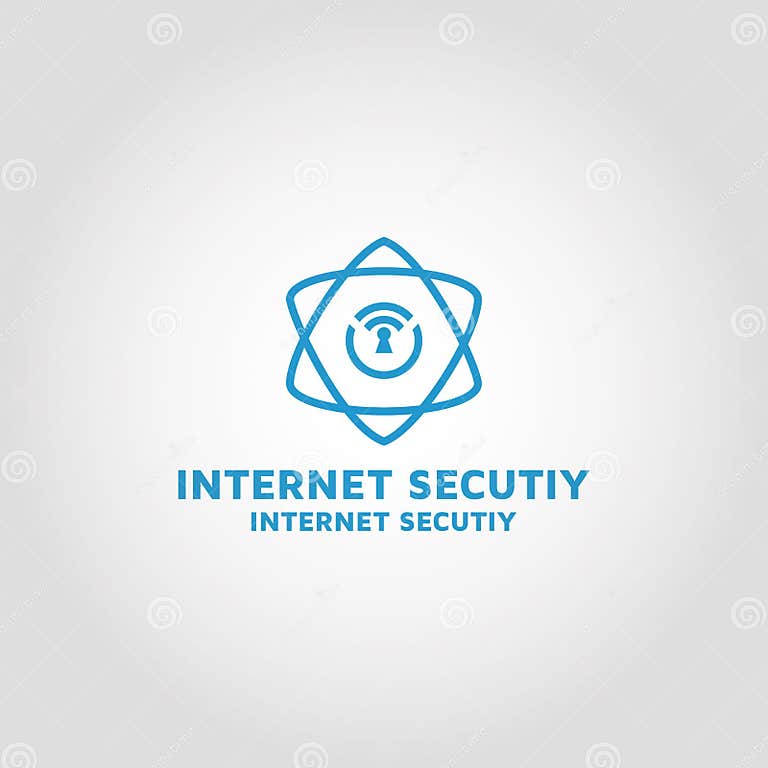 Internet Security Vector Logo Design Template Stock Vector ...