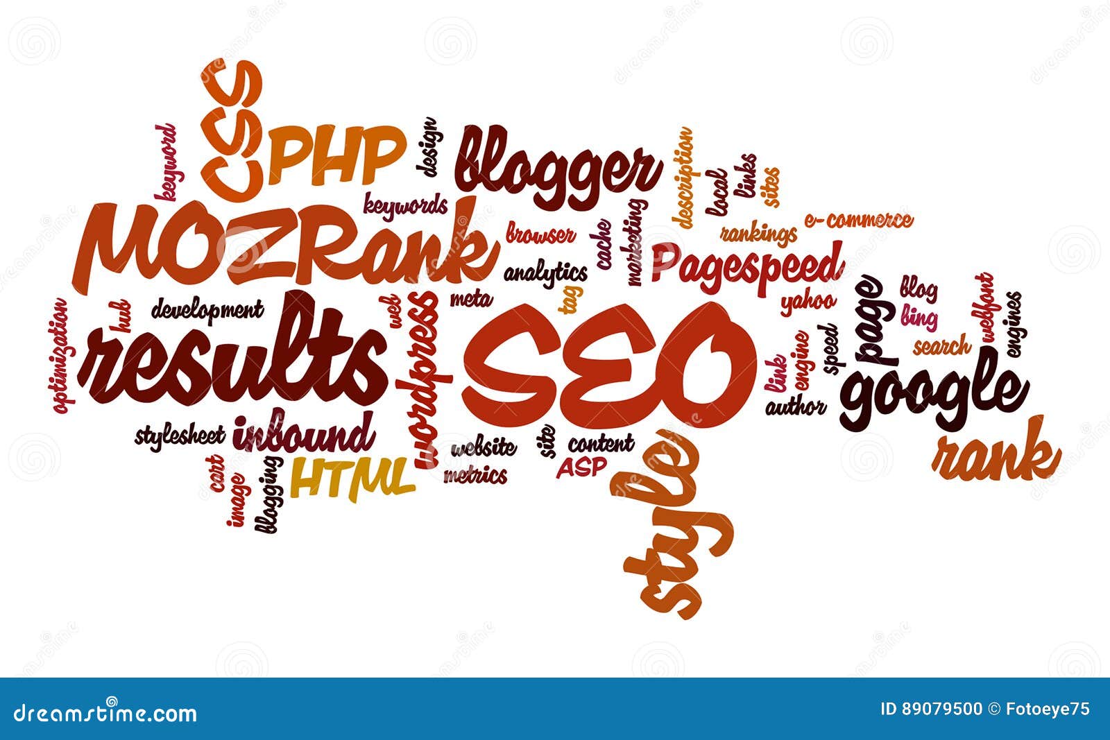 Internet SEO Word Tag Cloud Illustration Stock Illustration ...