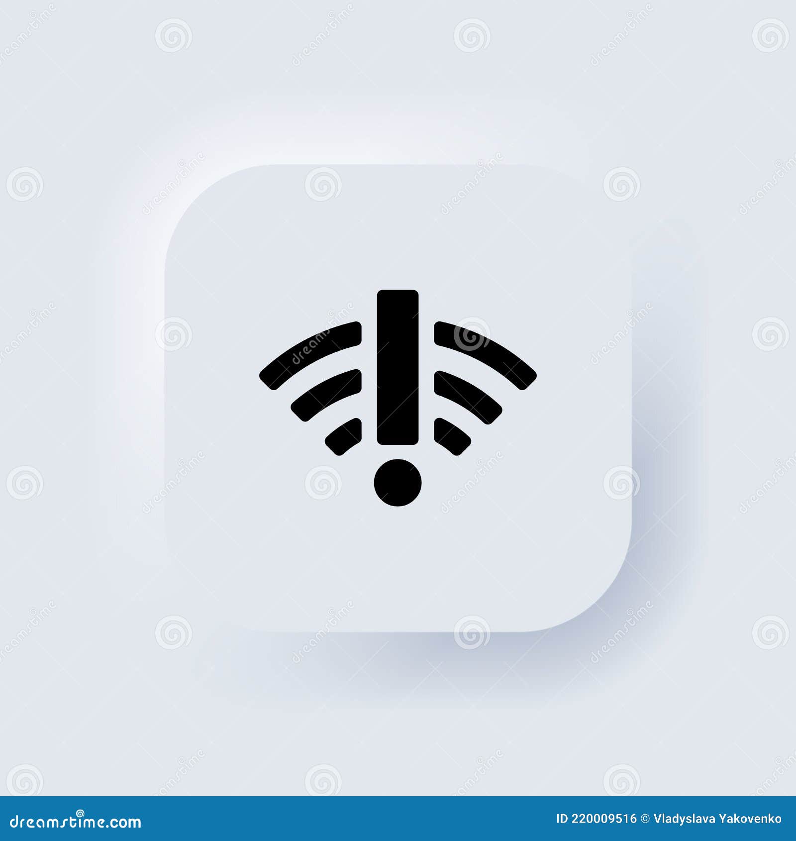 Internet Server Error Icon. Lost Connection Concept. Wifi Network ...