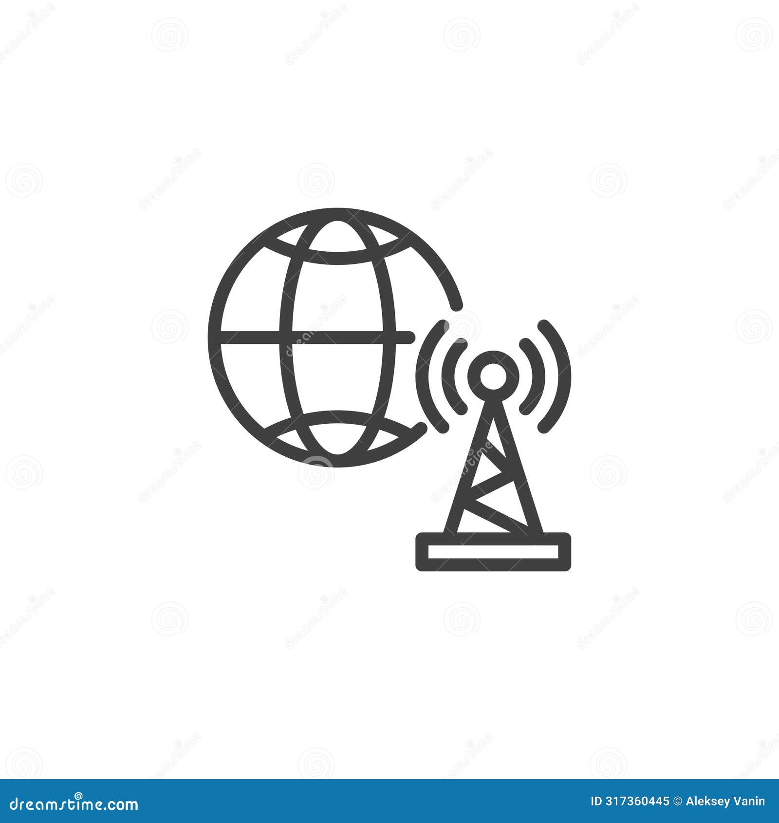 Internet Service Provider Line Icon Stock Vector - Illustration of ...