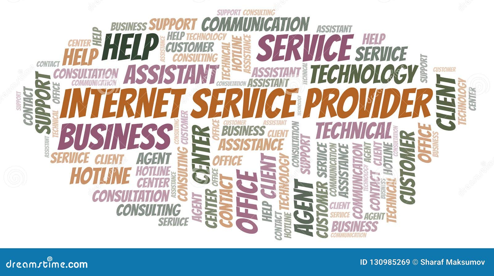 Internet Service Provider Word Cloud. Stock Illustration - Illustration ...