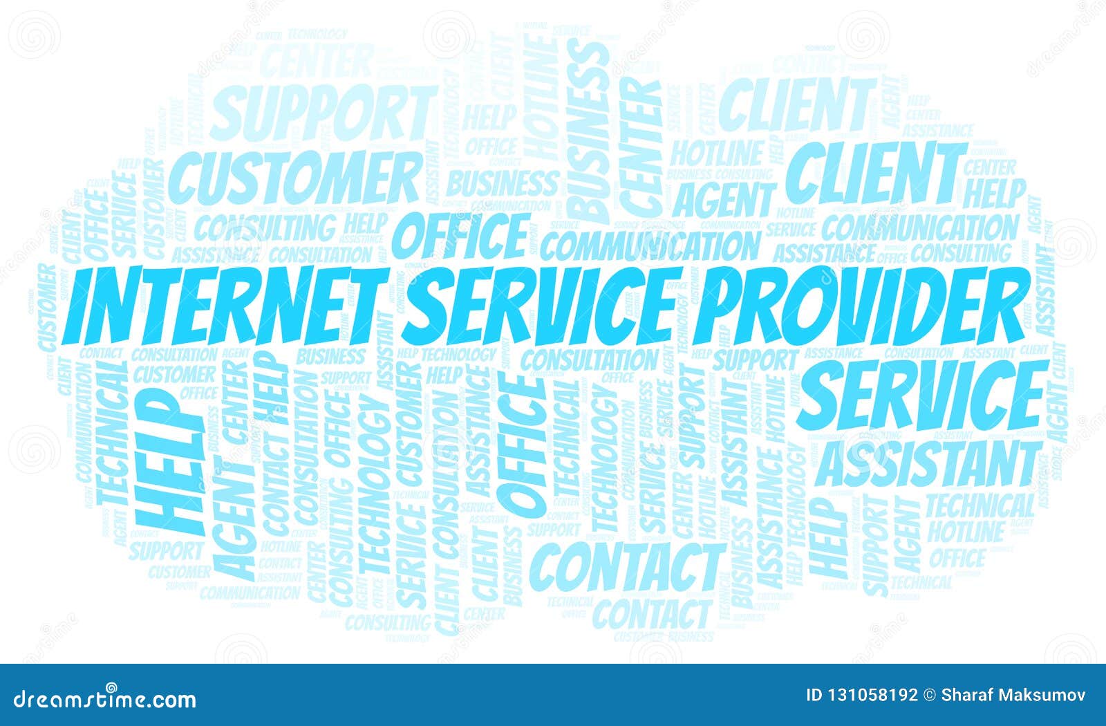 Internet Service Provider Word Cloud. Stock Illustration - Illustration ...