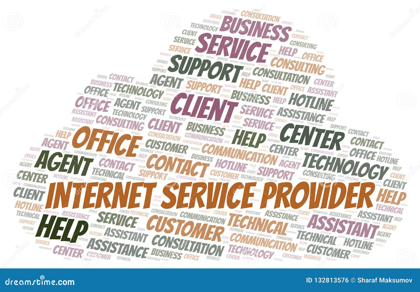 Internet Service Provider Word Cloud Stock Illustration - Illustration ...