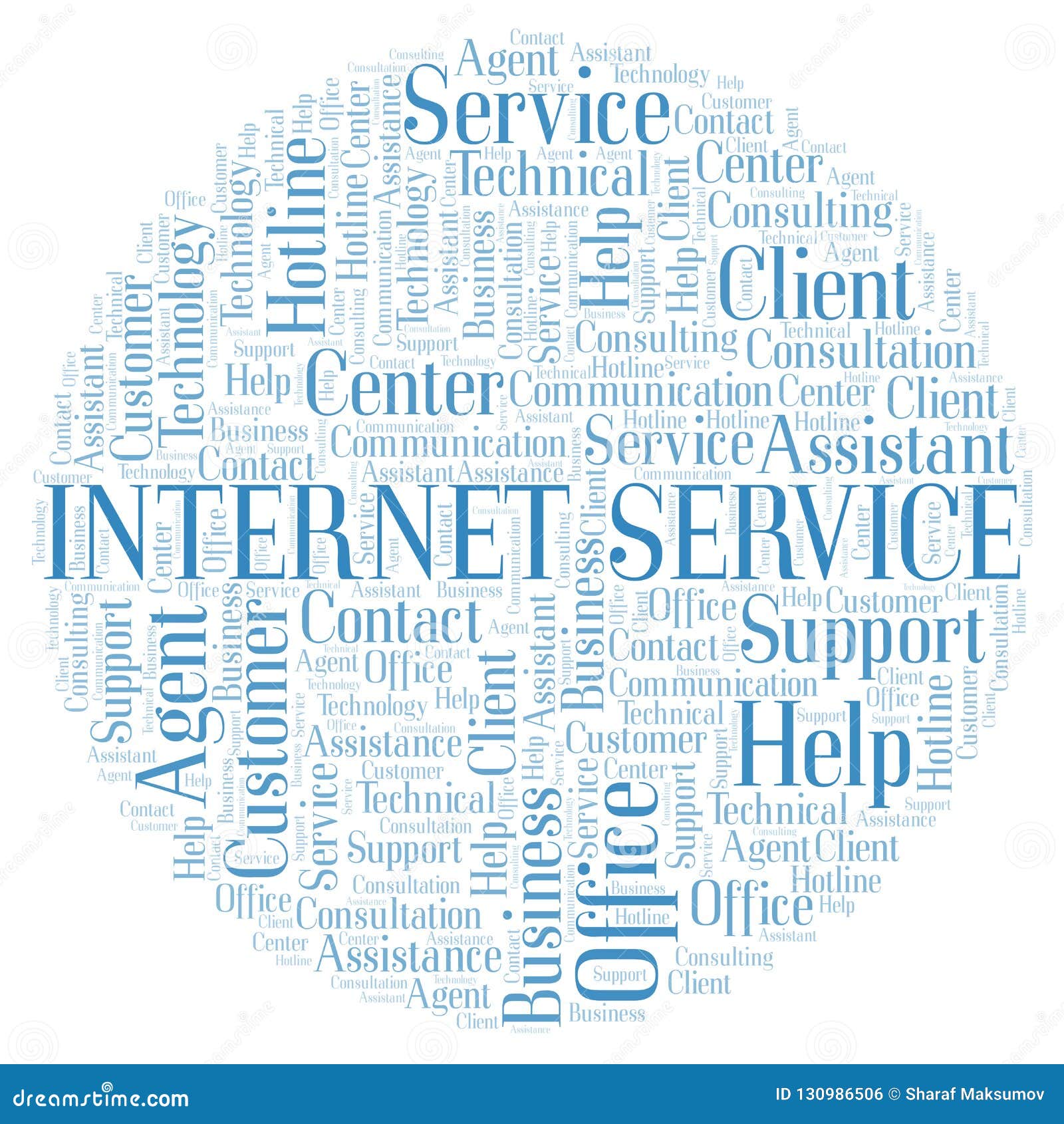 Internet Service Word Cloud. Stock Illustration - Illustration of ...