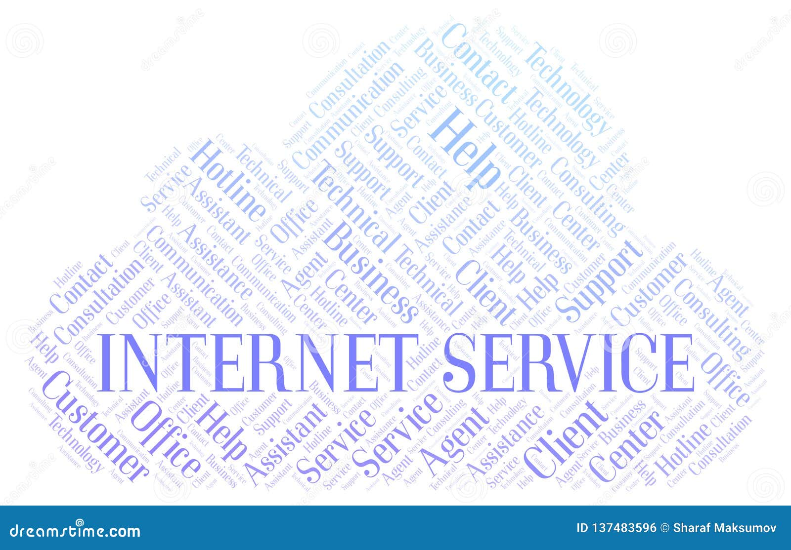 Internet Service Word Cloud Stock Illustration - Illustration of white ...