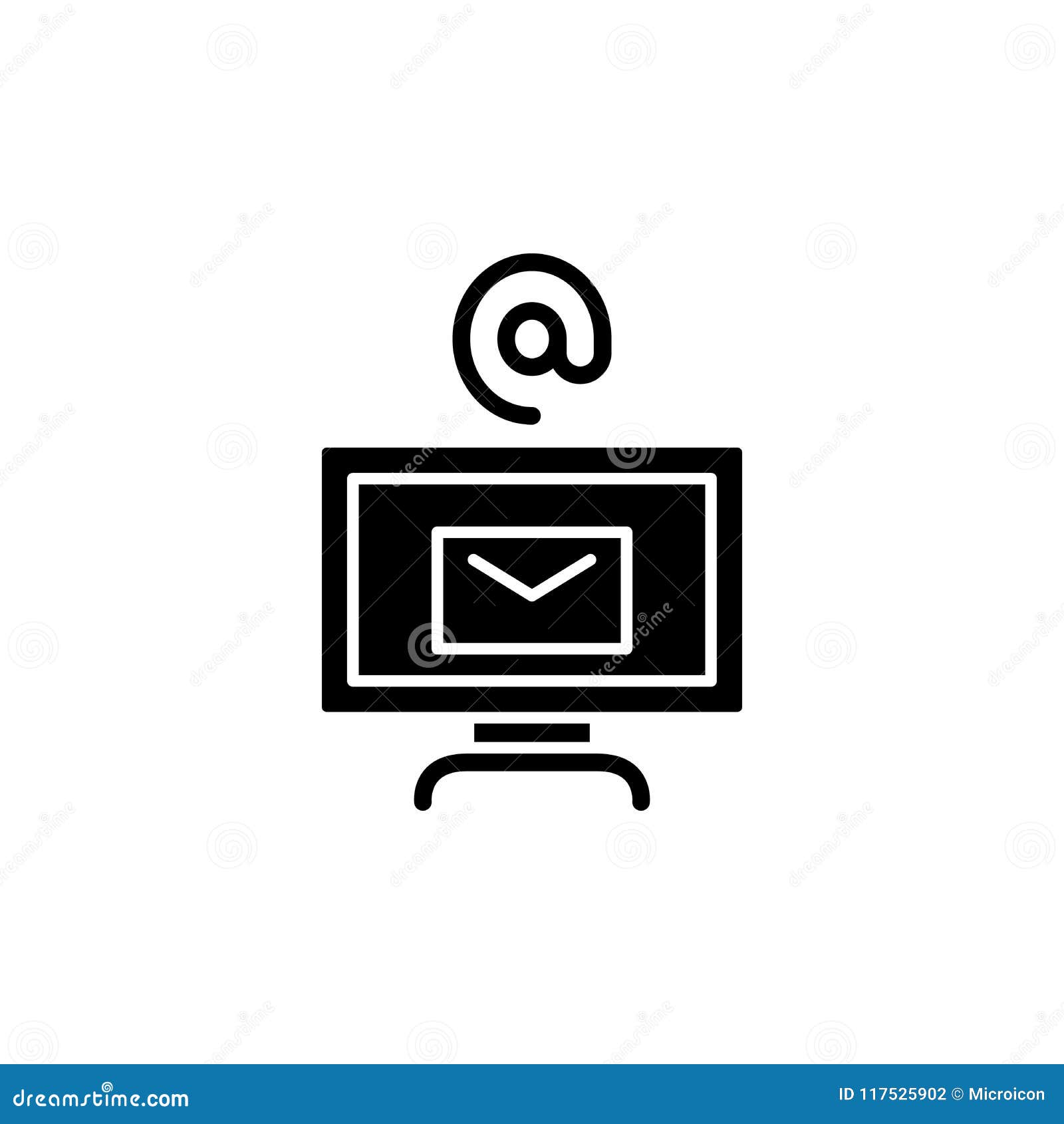 Internet Services Black Icon Concept. Internet Services Flat Vector ...