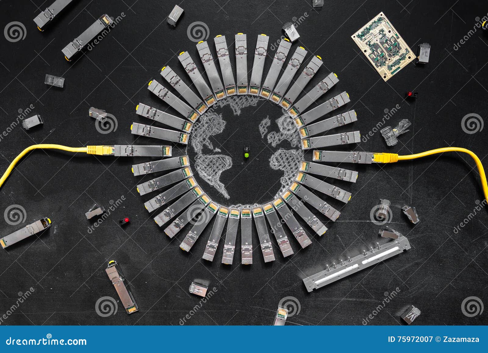 Internet SFP Network Modules As the Shape of Earth, Network Switch ...