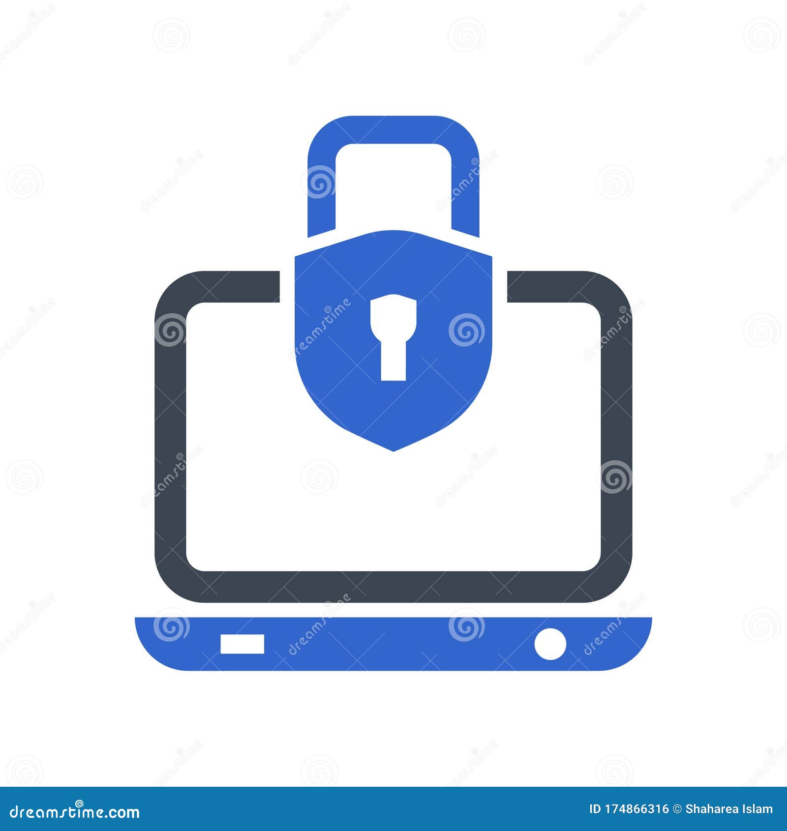 Internet shield icon stock vector. Illustration of graphic - 174866316