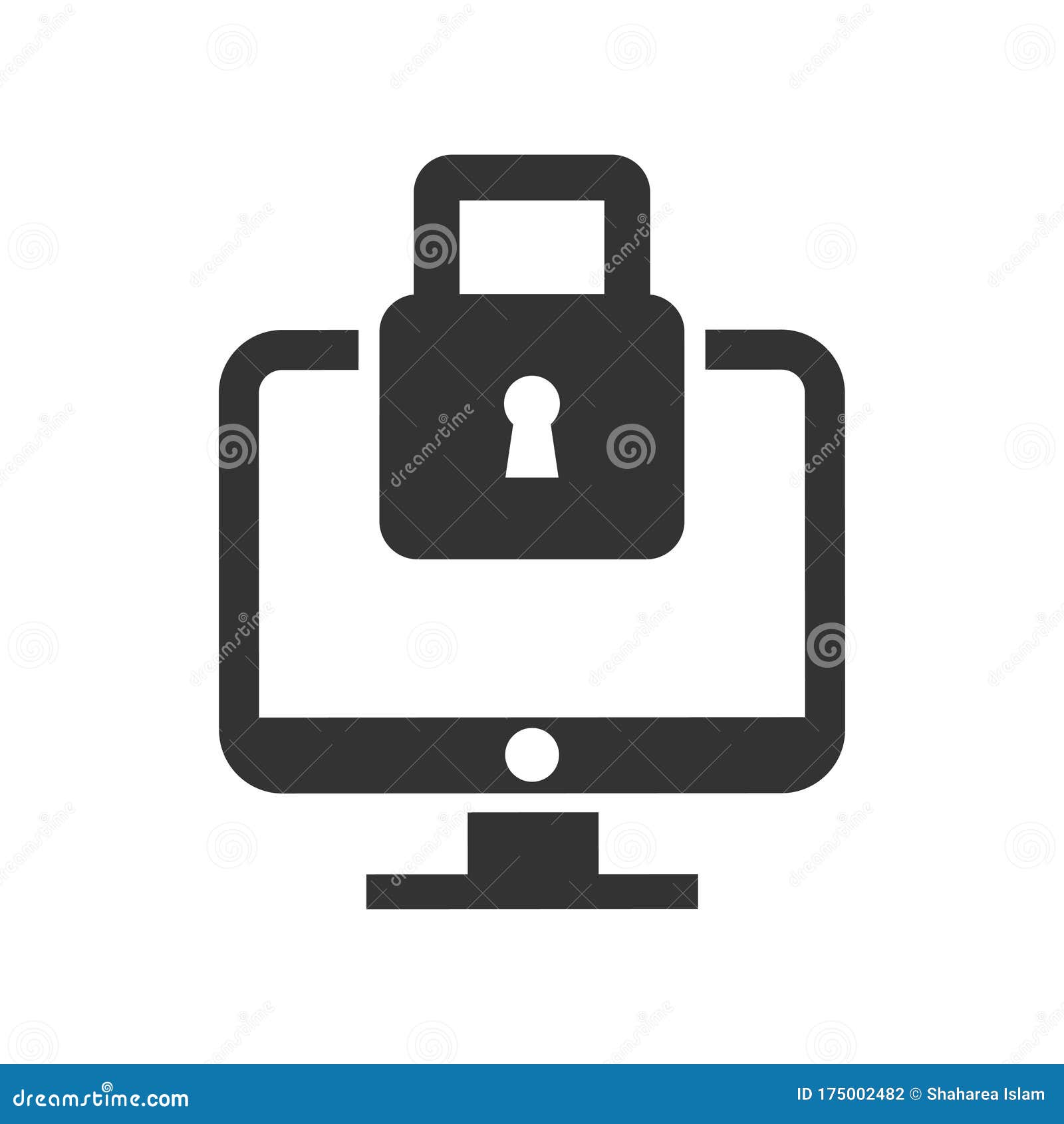 Internet shield icon stock vector. Illustration of protection - 175002482