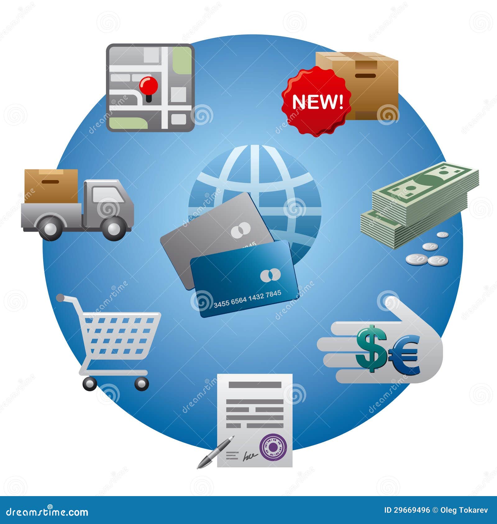 Internet shopping icon set stock illustration. Illustration of warranty ...