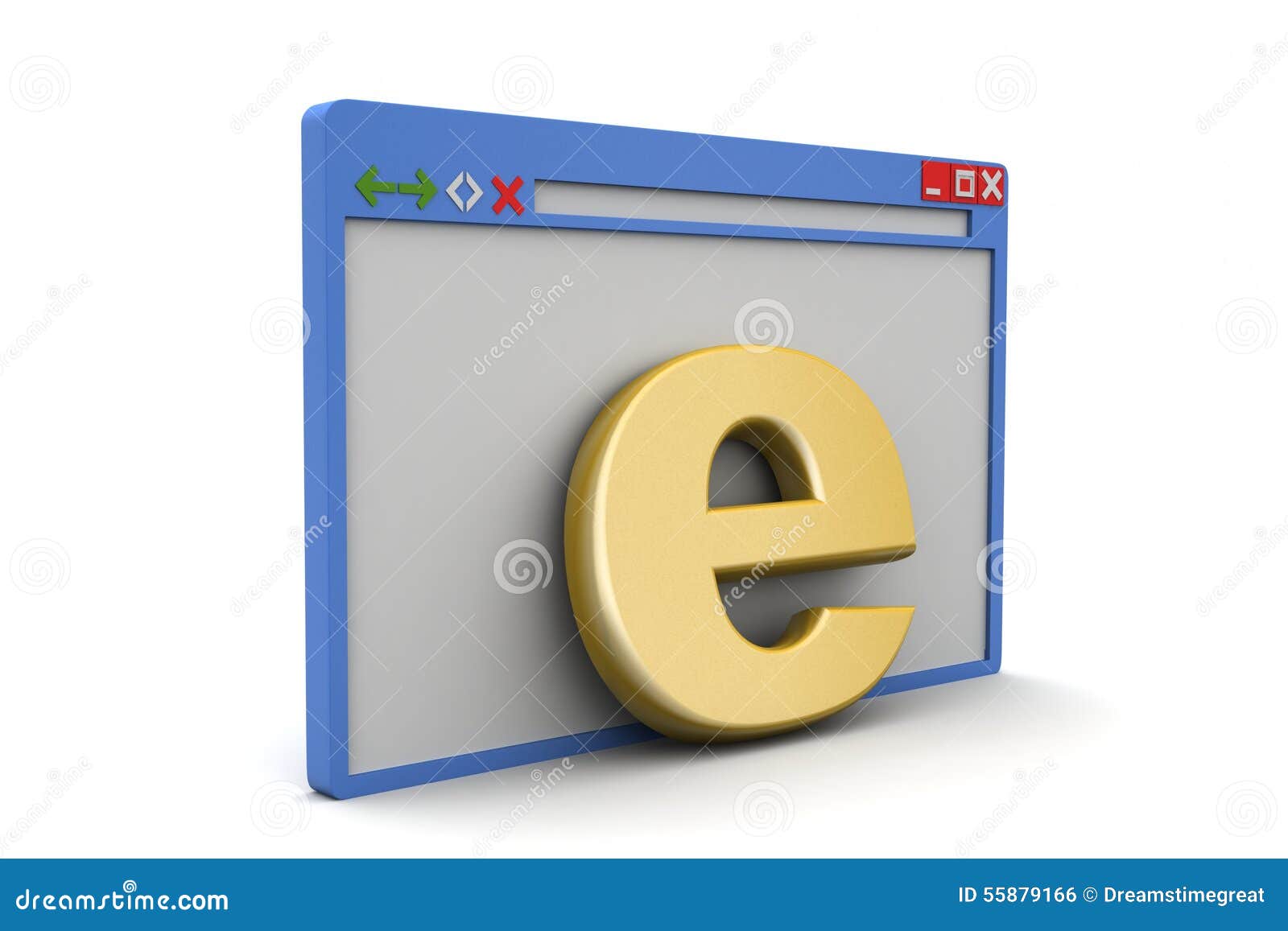 Internet Sign with Windows Explorer Stock Illustration - Illustration ...