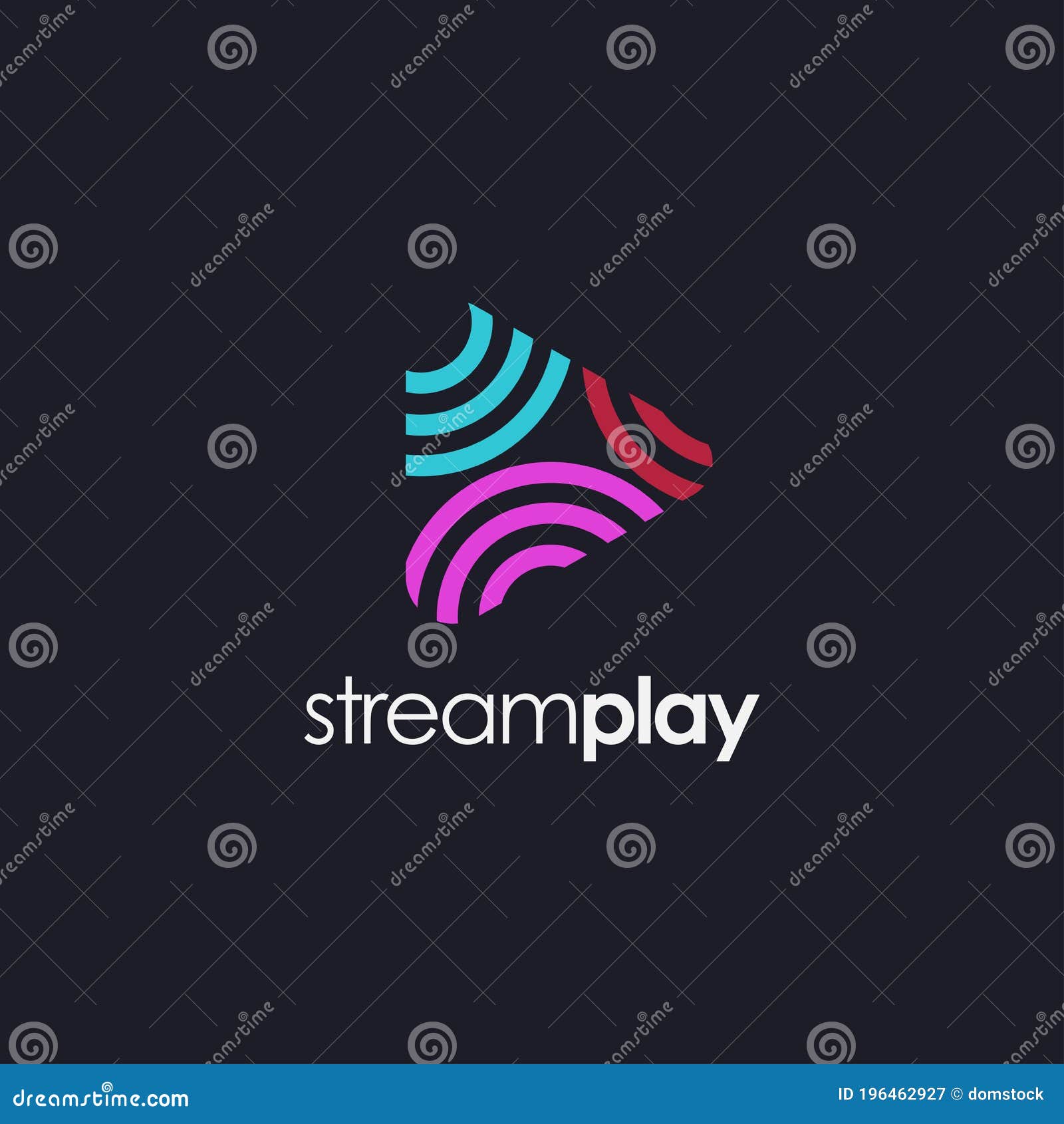 Internet Signal and Play Logo, Live Stream Logo Icon Vector Template ...