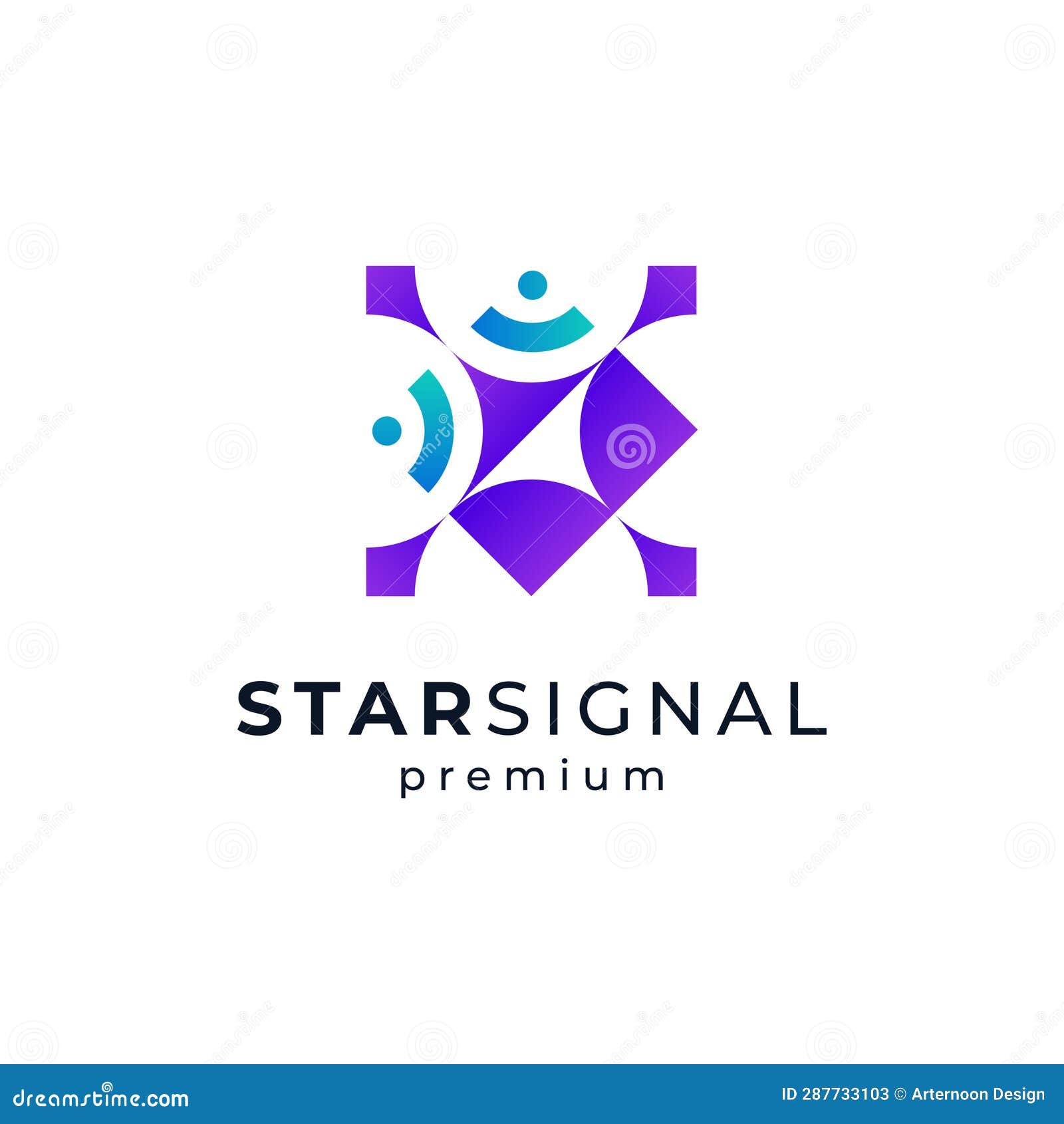 Internet Signal and Stars for Internet Connection and Technology Logo ...
