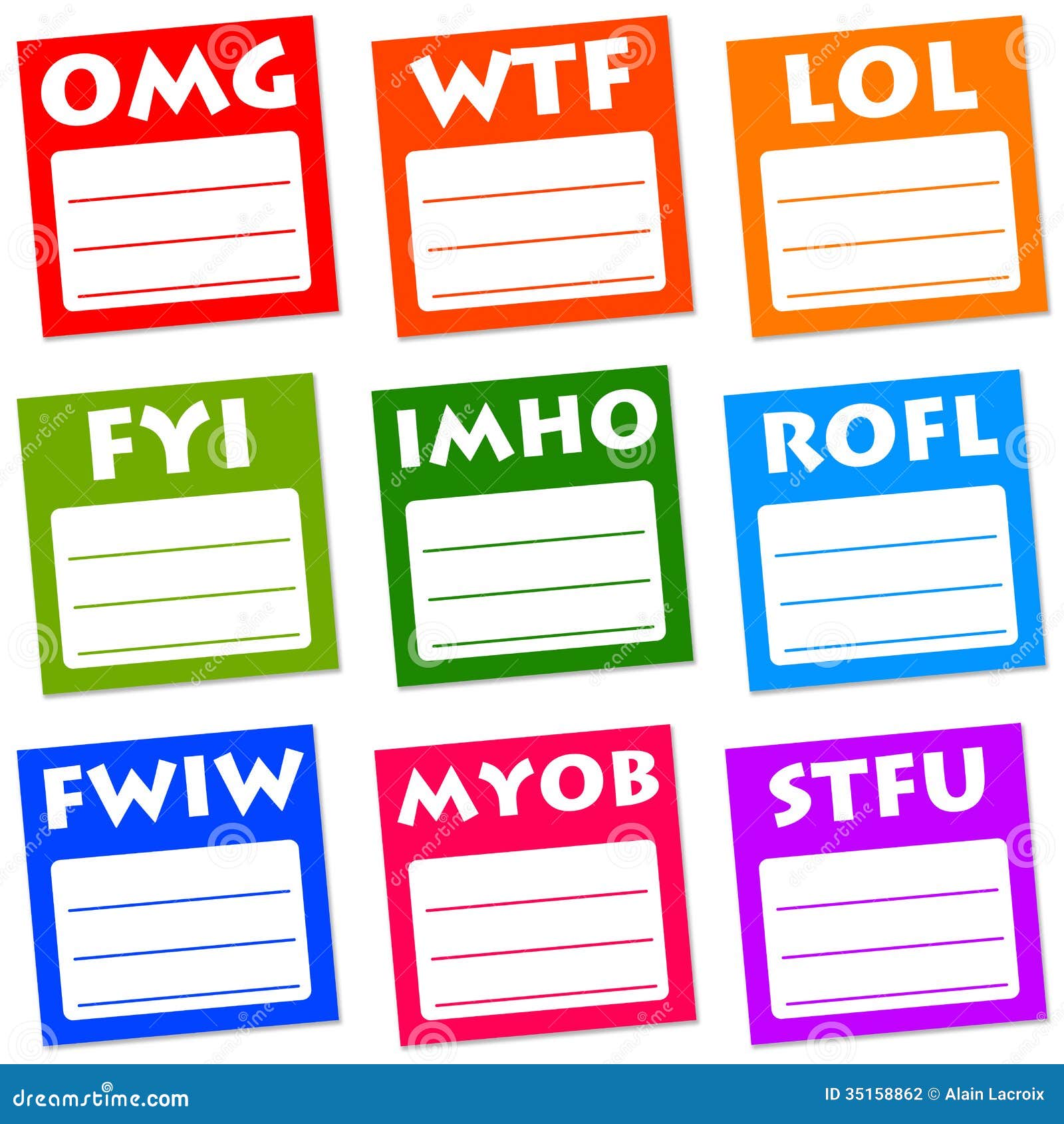 Internet slang stock illustration. Illustration of acronyms - 35158862